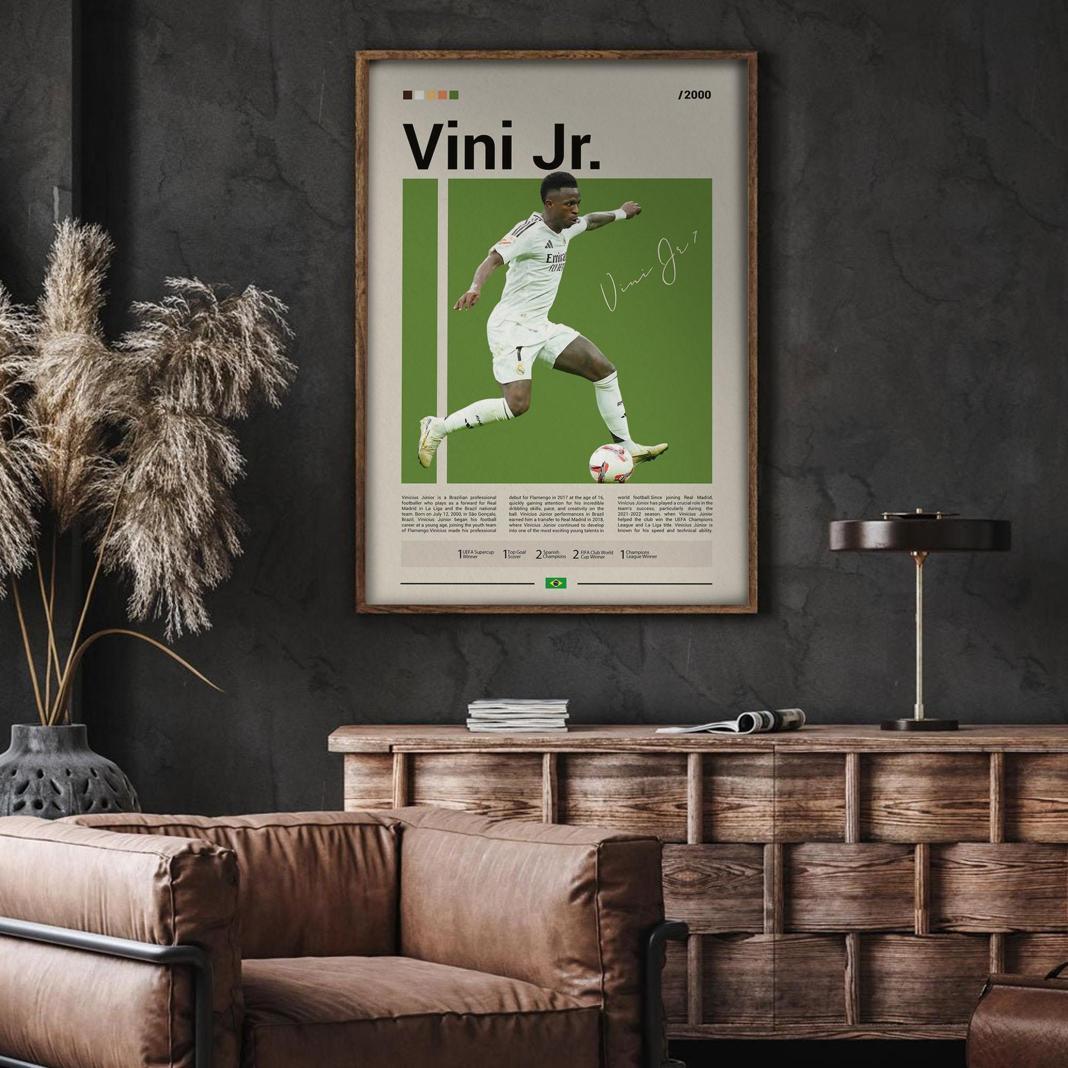 Minimalist Vinícius Jr Real Madrid Soccer Poster
