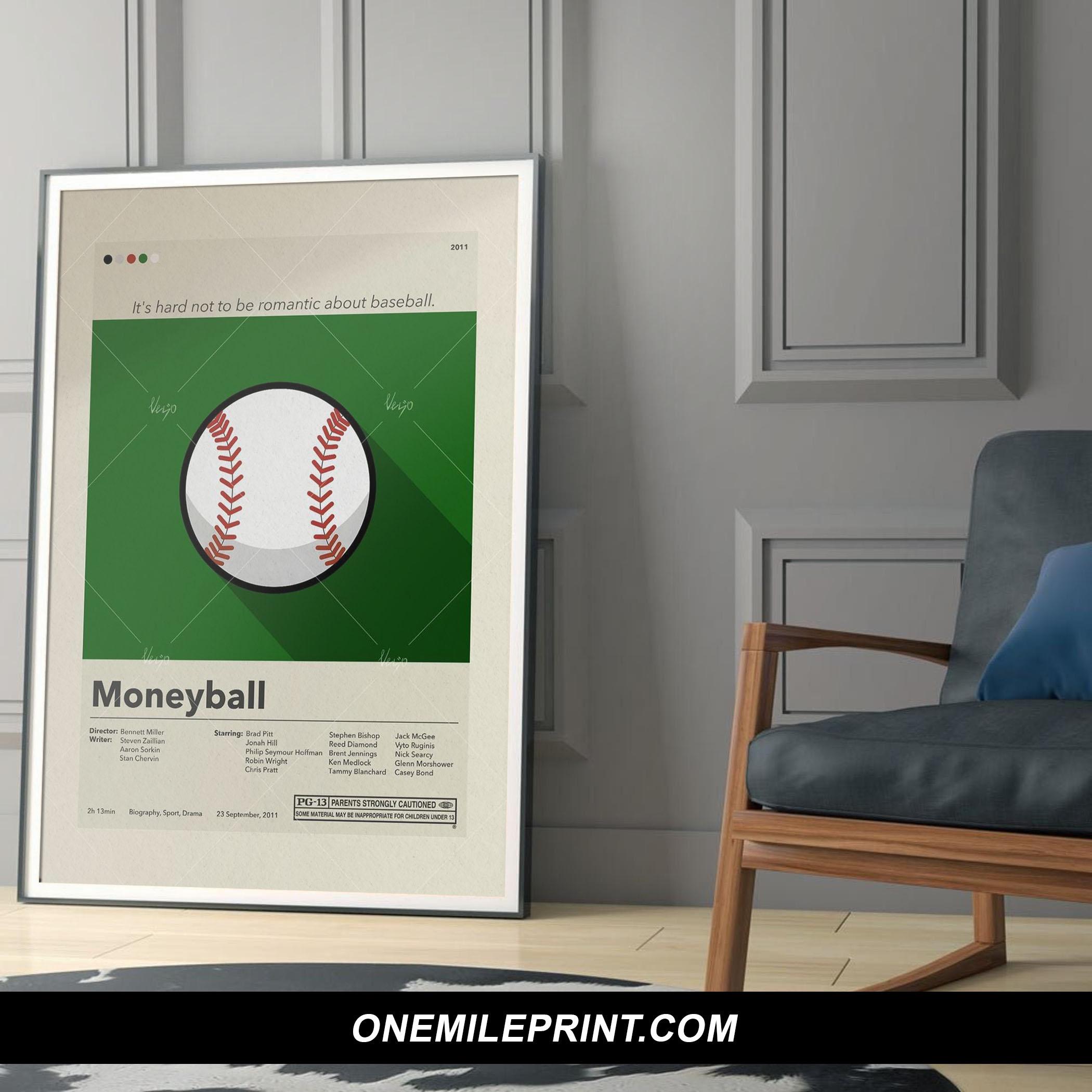 Minimalist Moneyball Movie Poster
