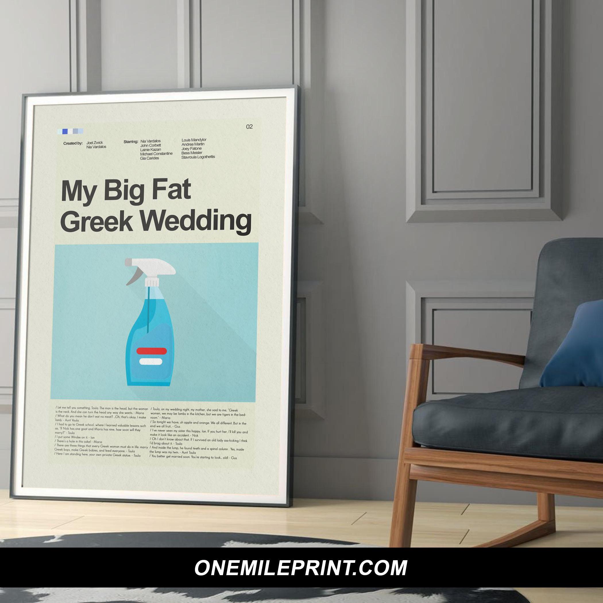 Mid Century Modern My Big Fat Greek Wedding Movie Poster