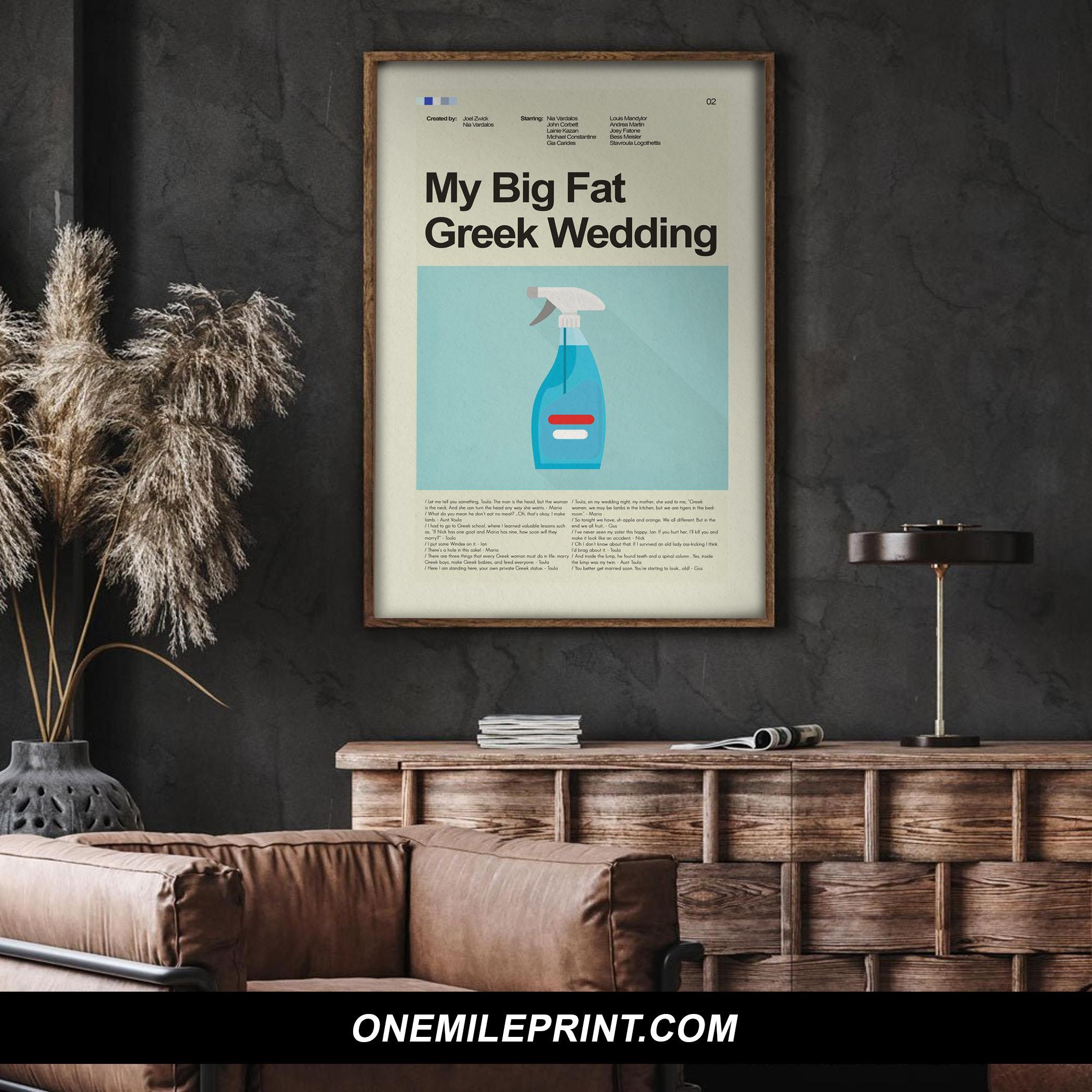 Mid Century Modern My Big Fat Greek Wedding Movie Poster