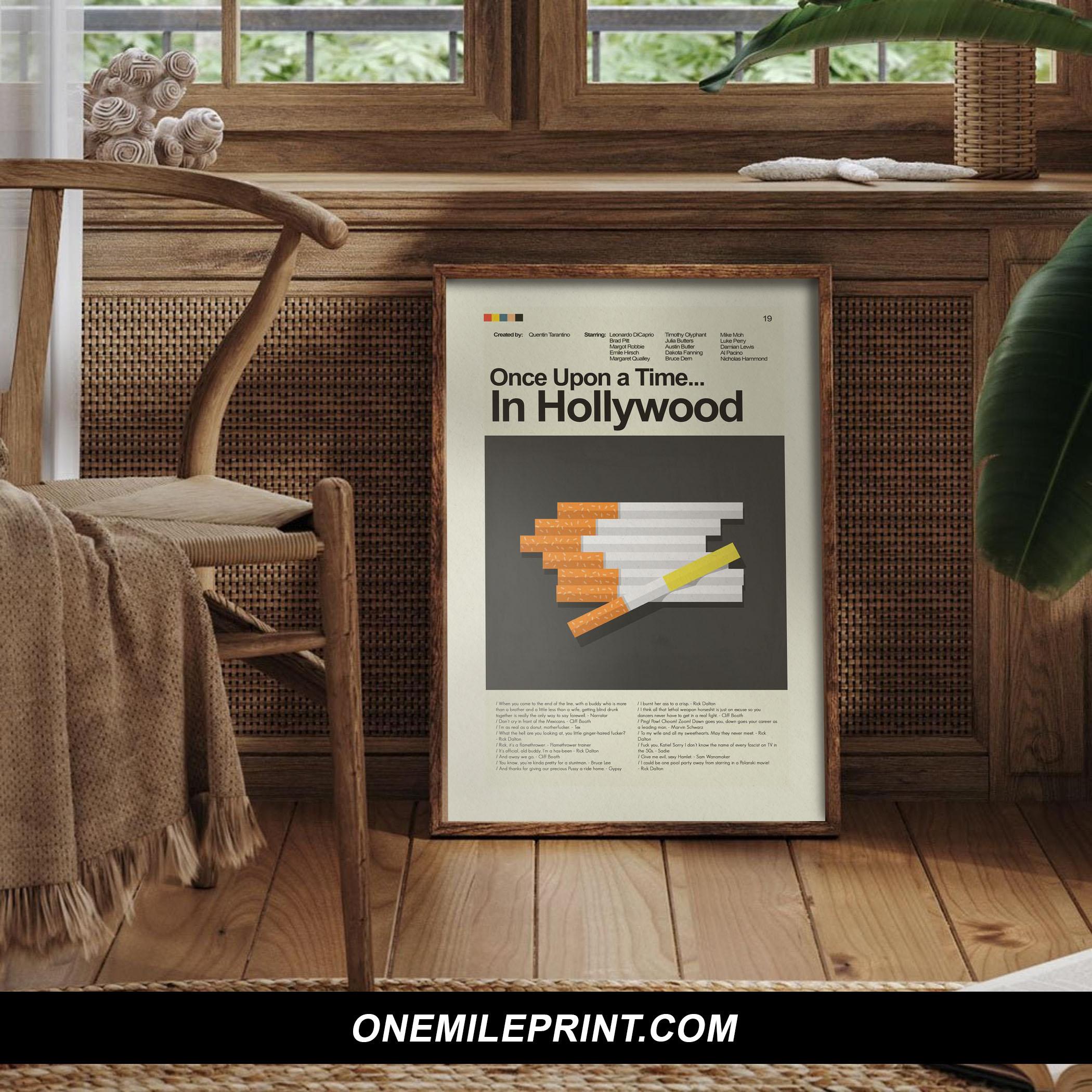 Mid Century Modern Once Upon a Time... in Hollywood Movie Poster