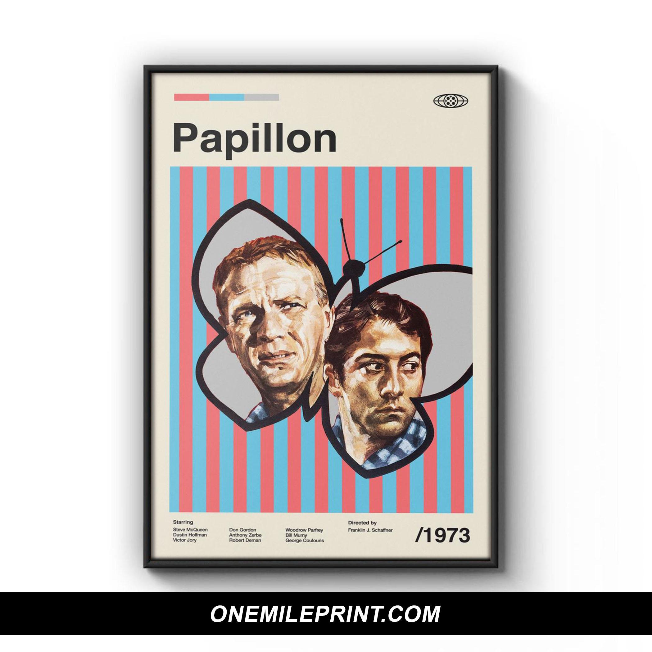 Midcentury Papillon Movie Poster