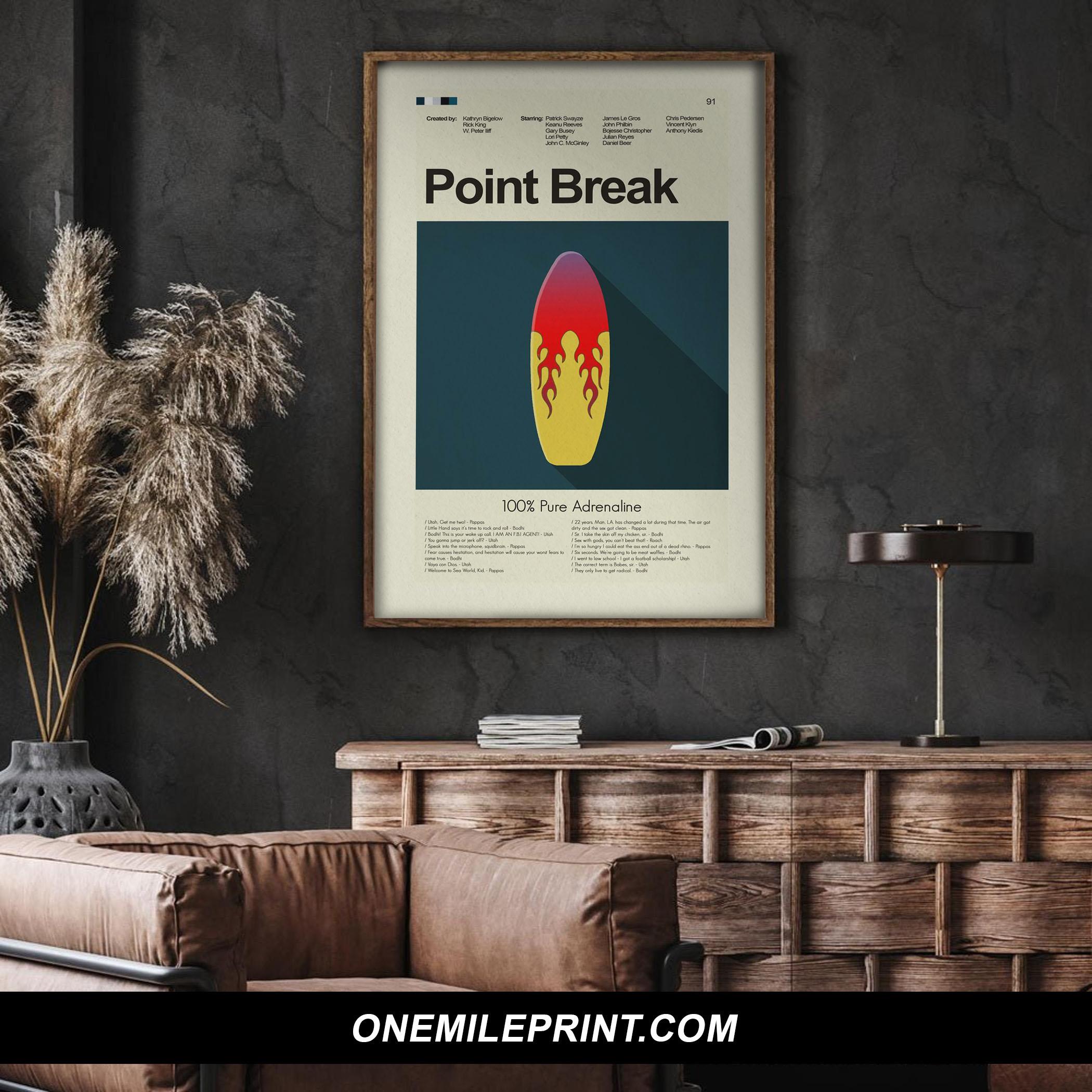 Mid Century Modern Point Break Movie Poster