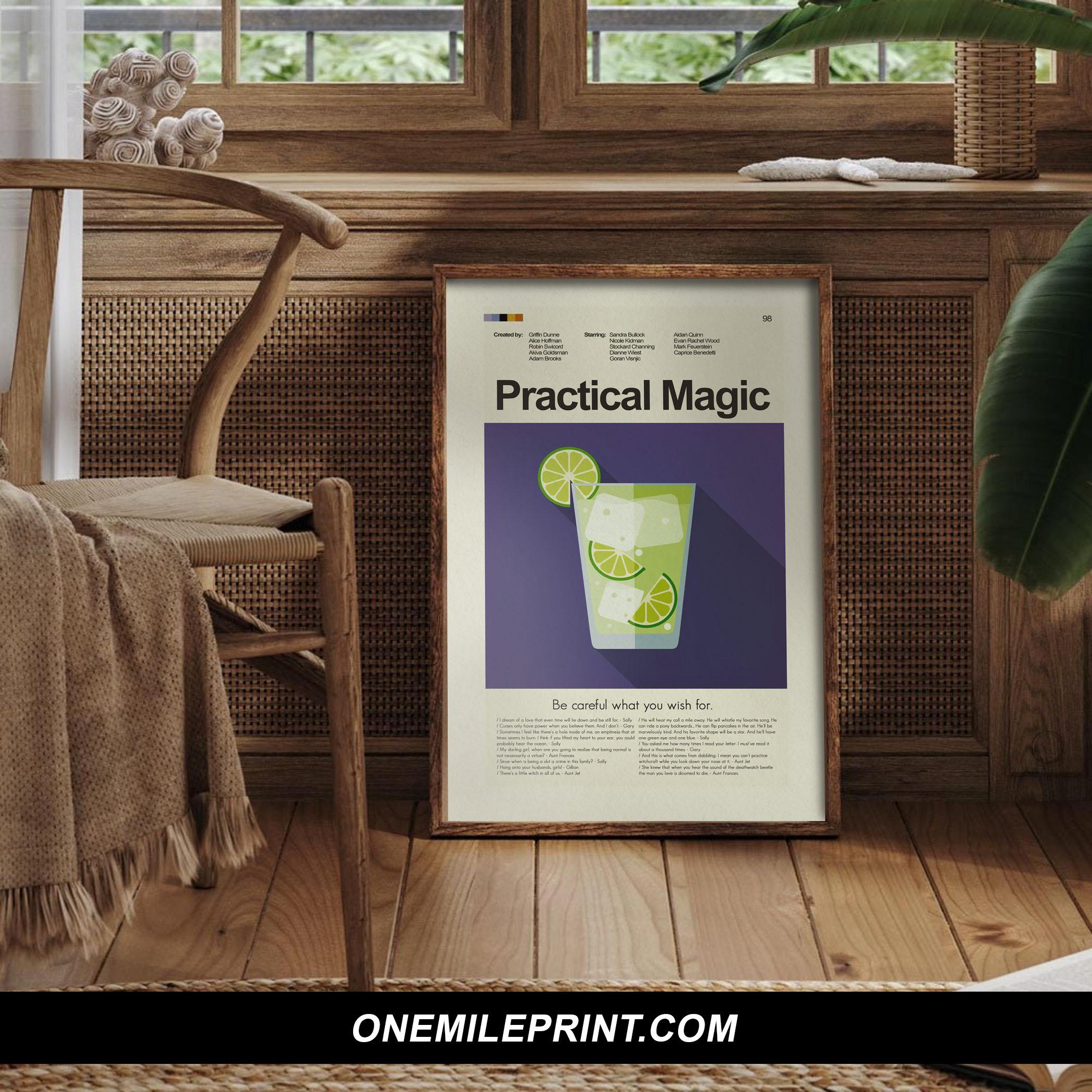 Mid Century Modern Practical Magic Movie Poster