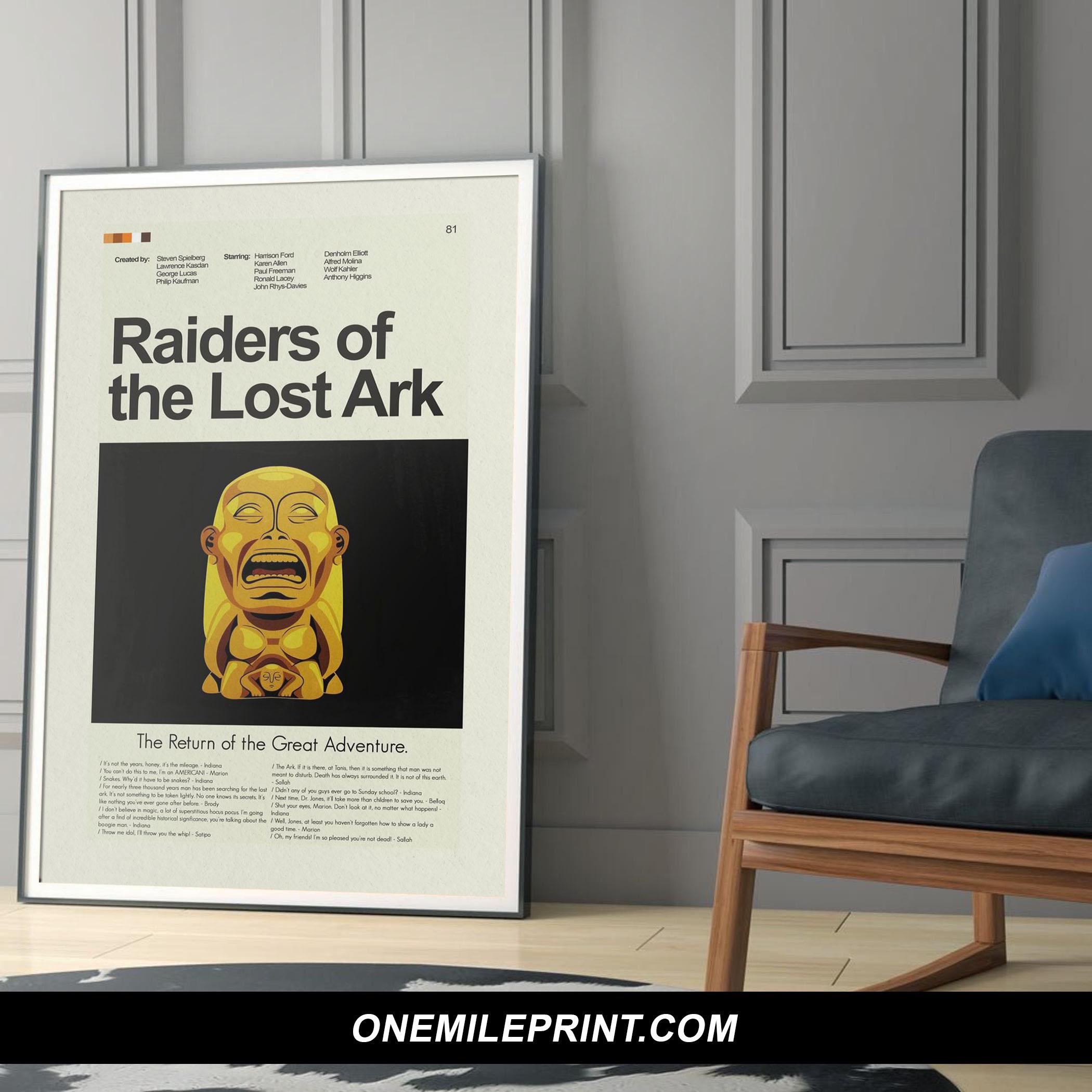 Mid Century Modern Raiders of the Lost Ark Movie Poster