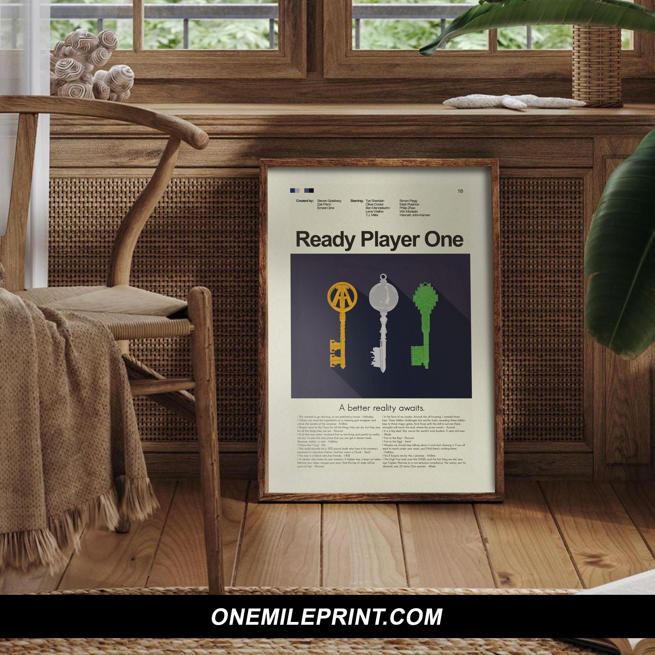 Mid Century Modern Ready Player One Movie Poster