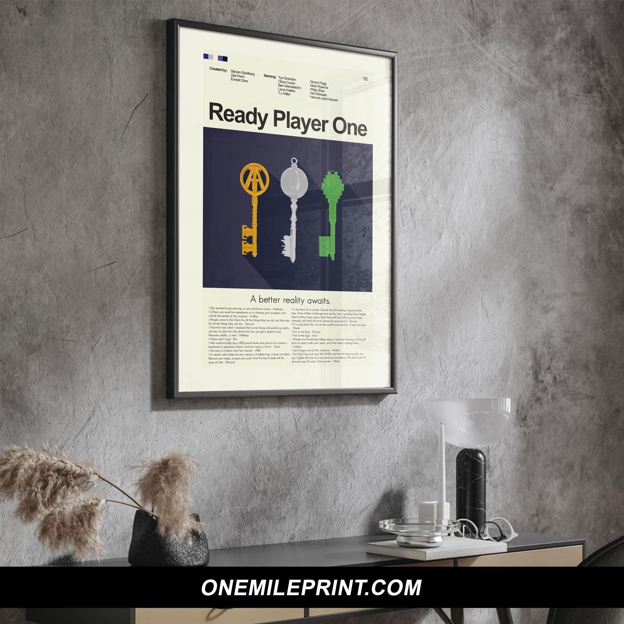 Mid Century Modern Ready Player One Movie Poster