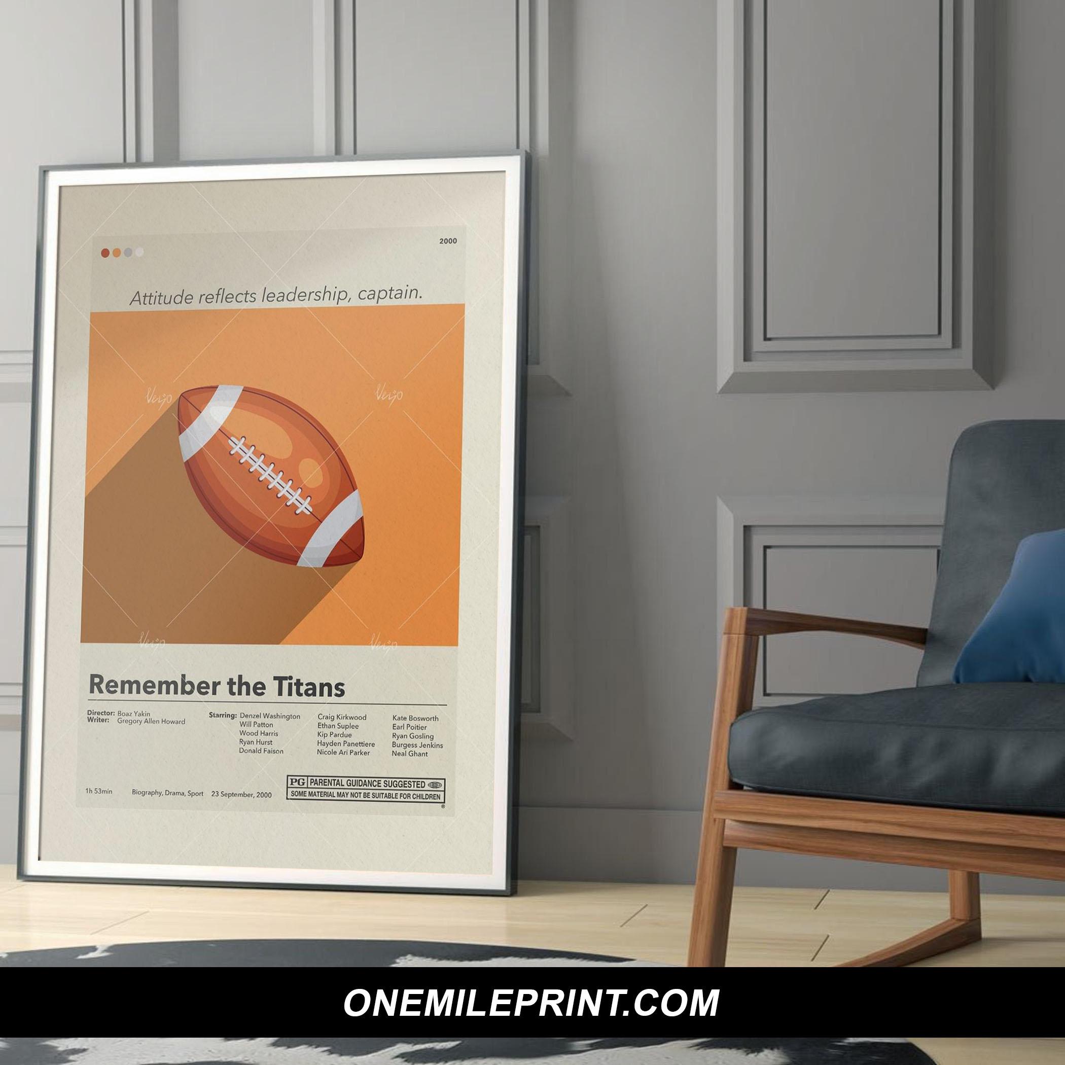 Minimalist Remember the Titans Movie Poster