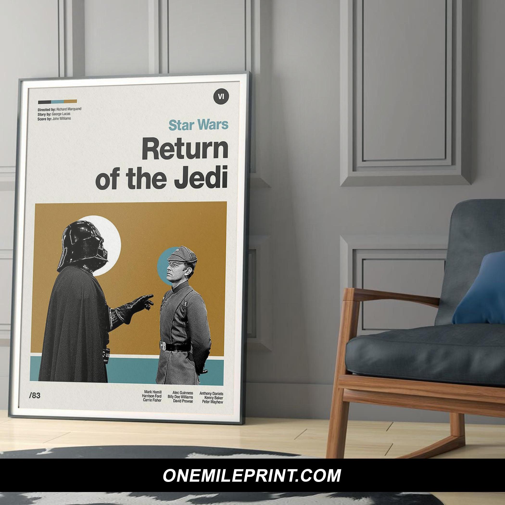 Retro Modern Return of the Jedi Movie Poster