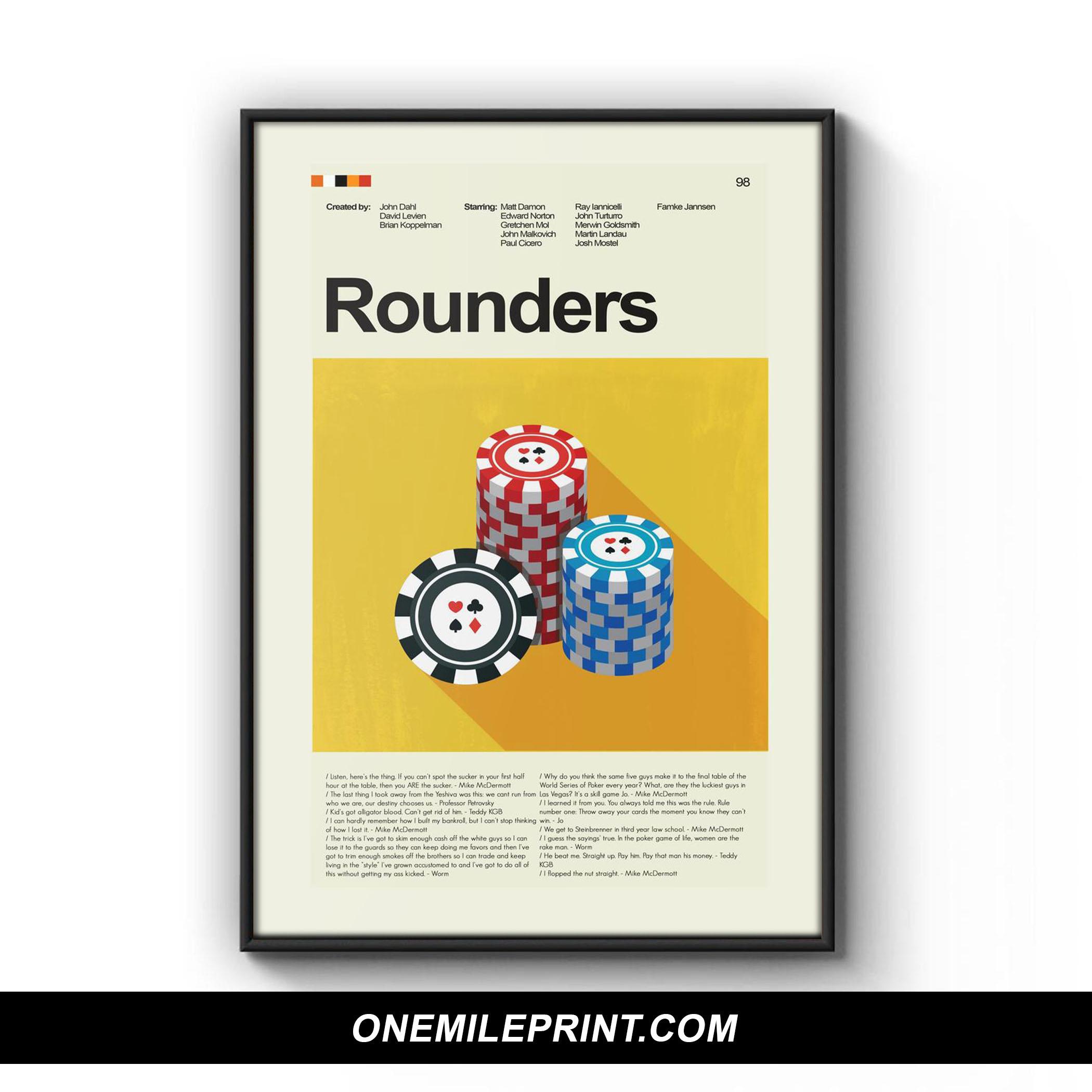 Mid Century Modern Rounders Movie Poster