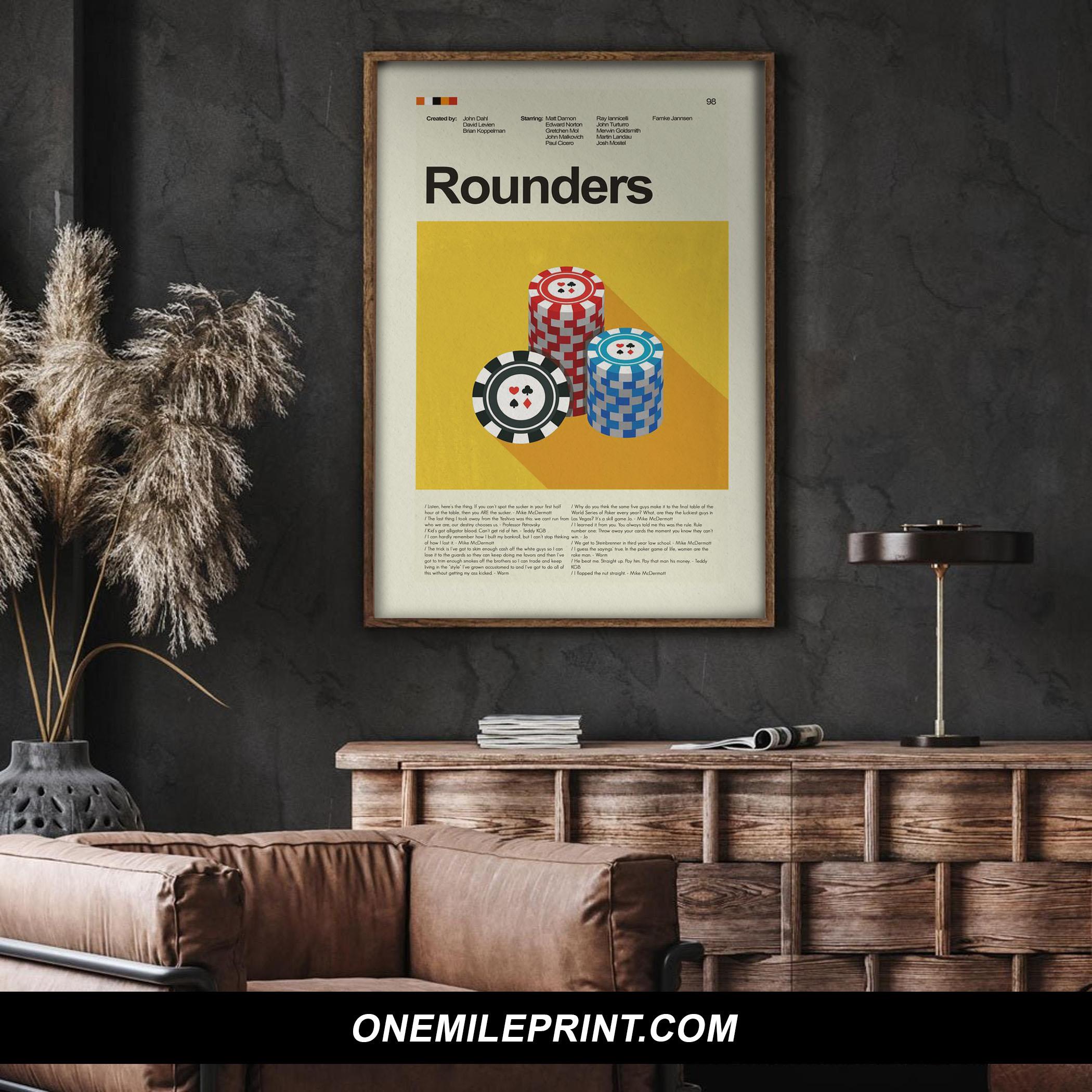 Mid Century Modern Rounders Movie Poster