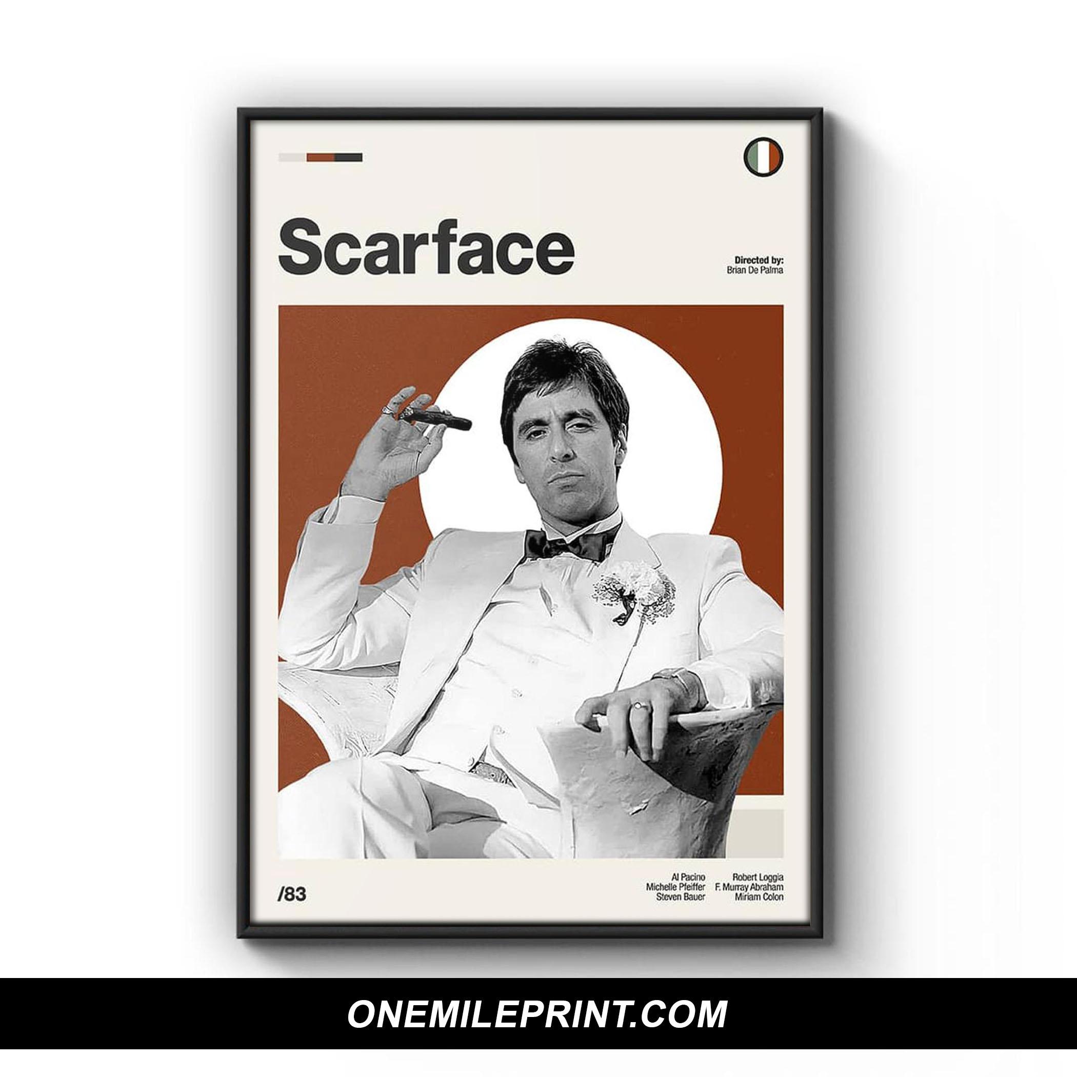 Retro Modern Scarface Movie Poster