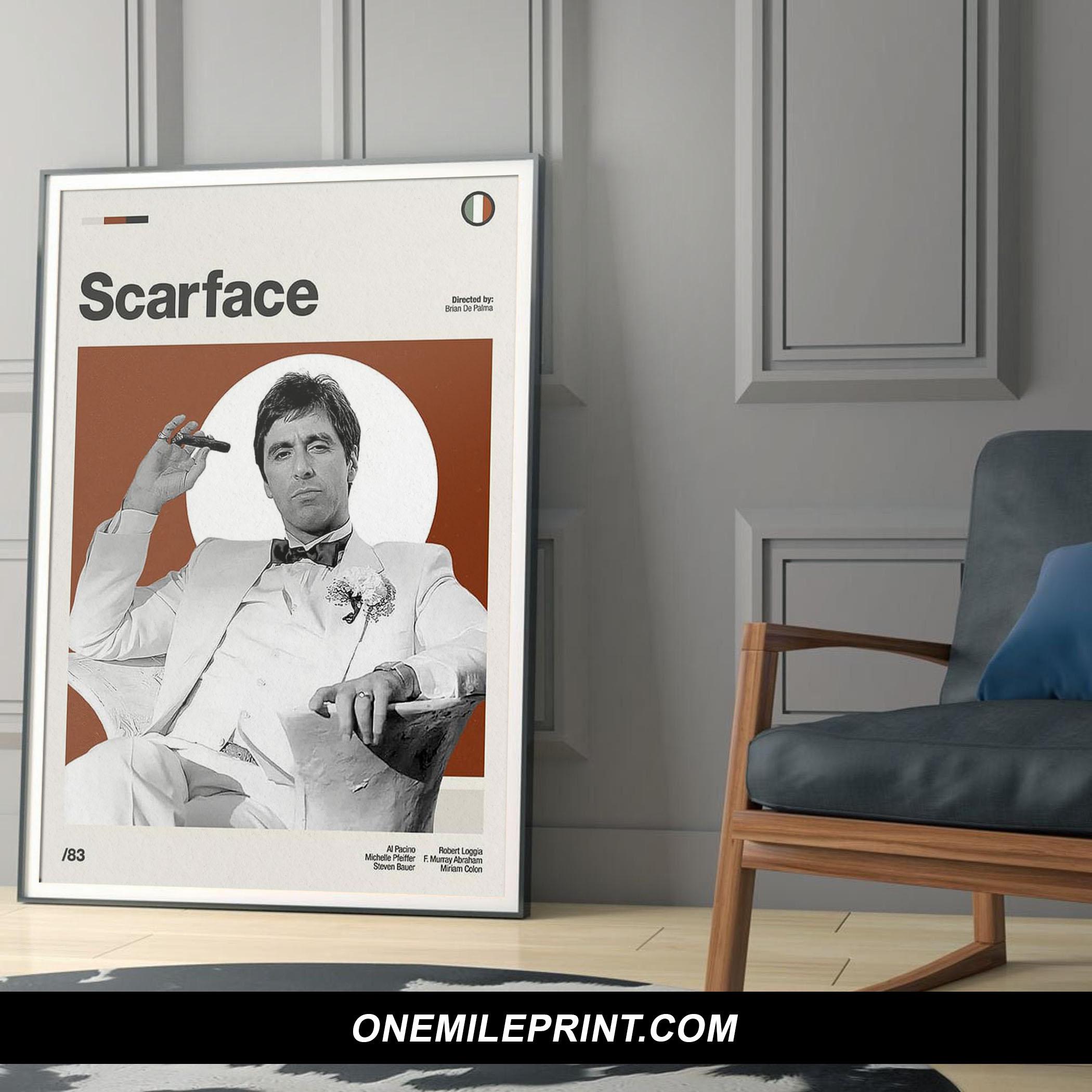 Retro Modern Scarface Movie Poster