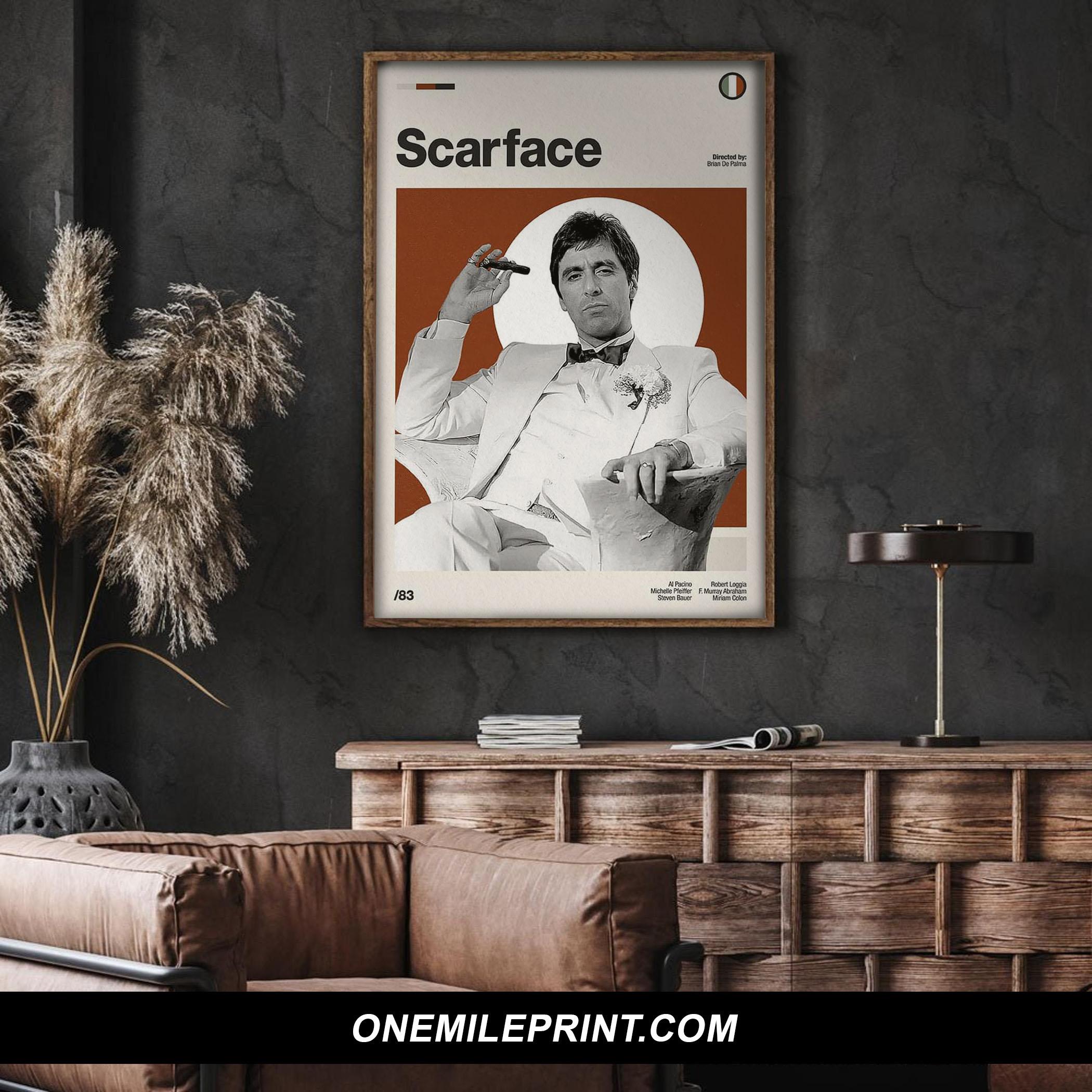 Retro Modern Scarface Movie Poster
