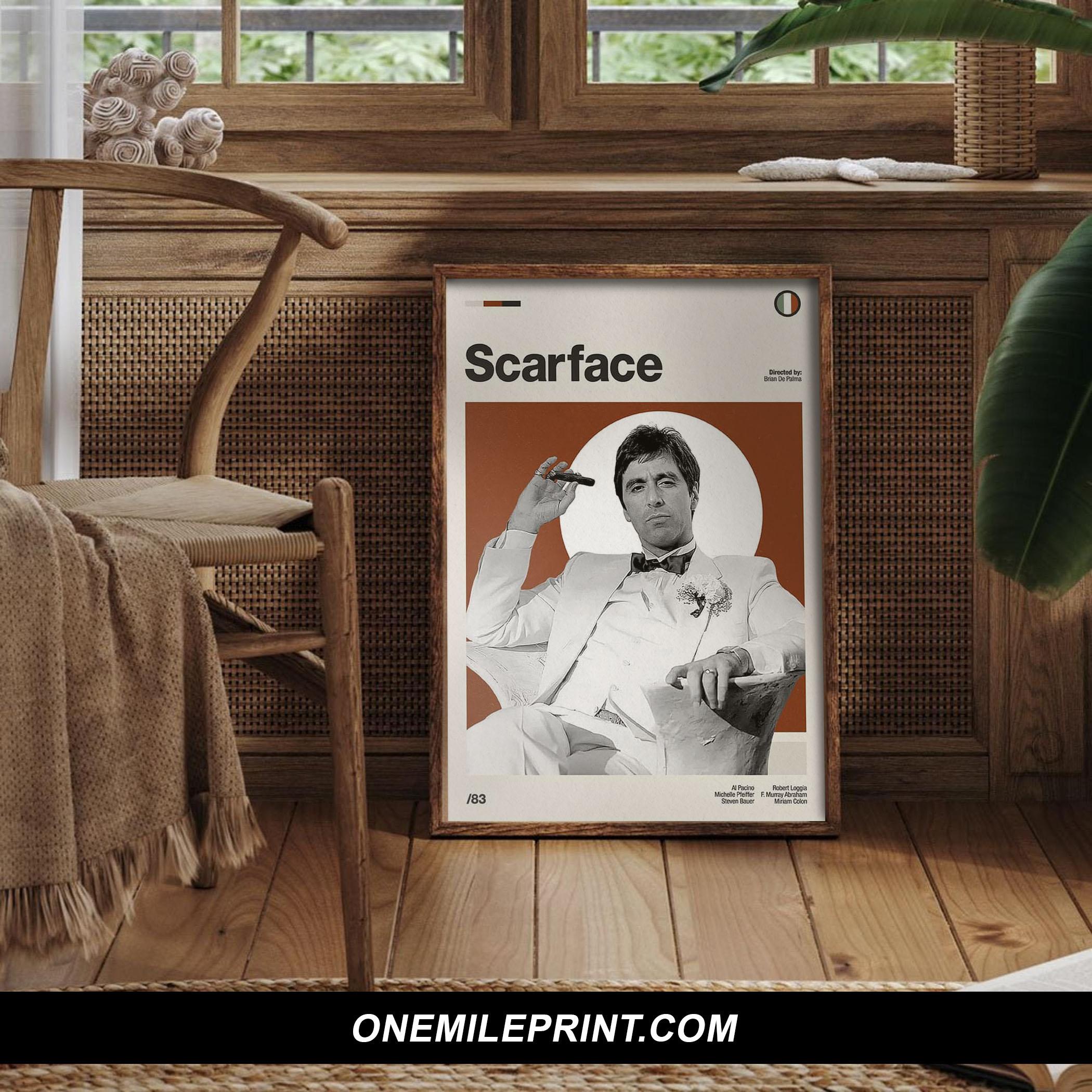 Retro Modern Scarface Movie Poster