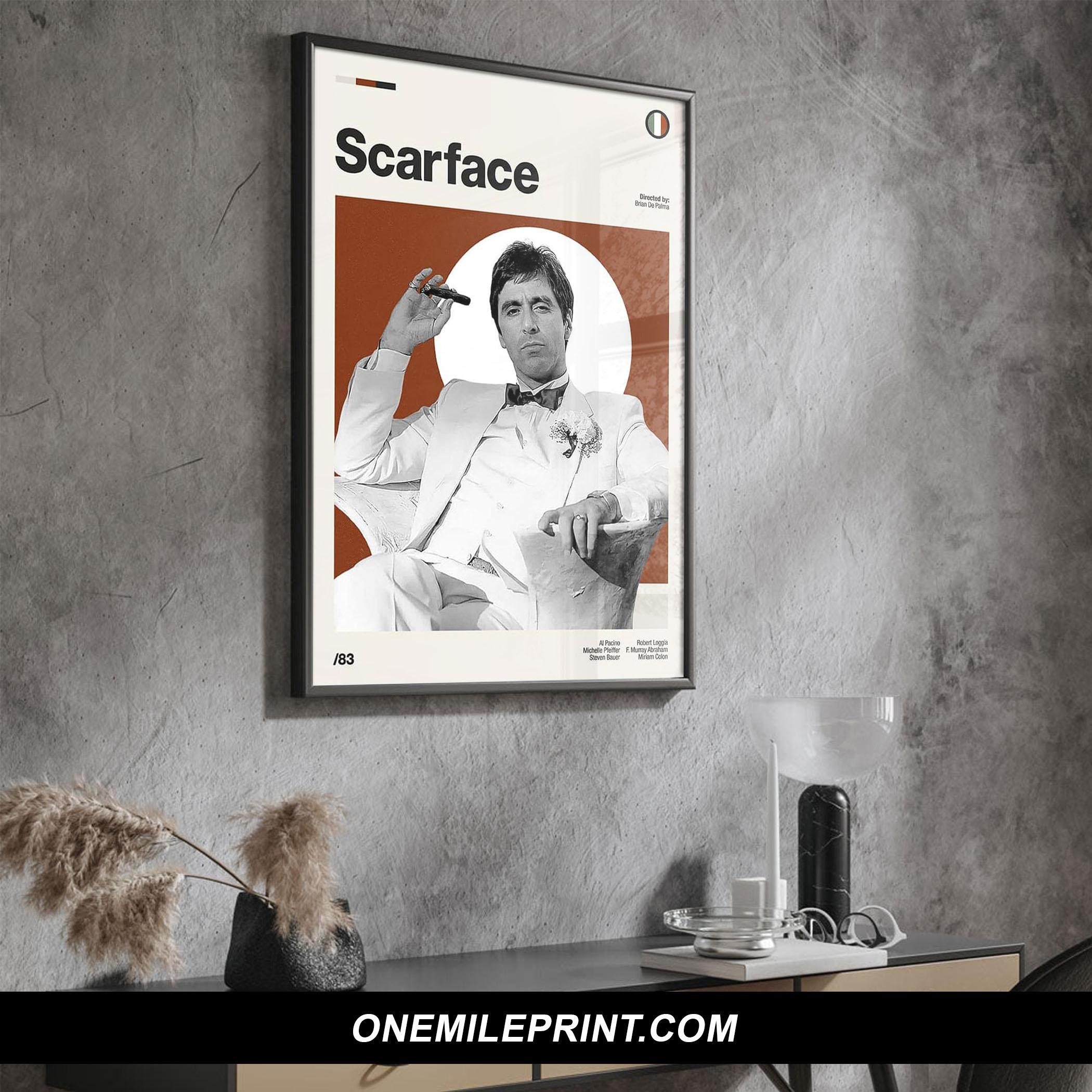 Retro Modern Scarface Movie Poster