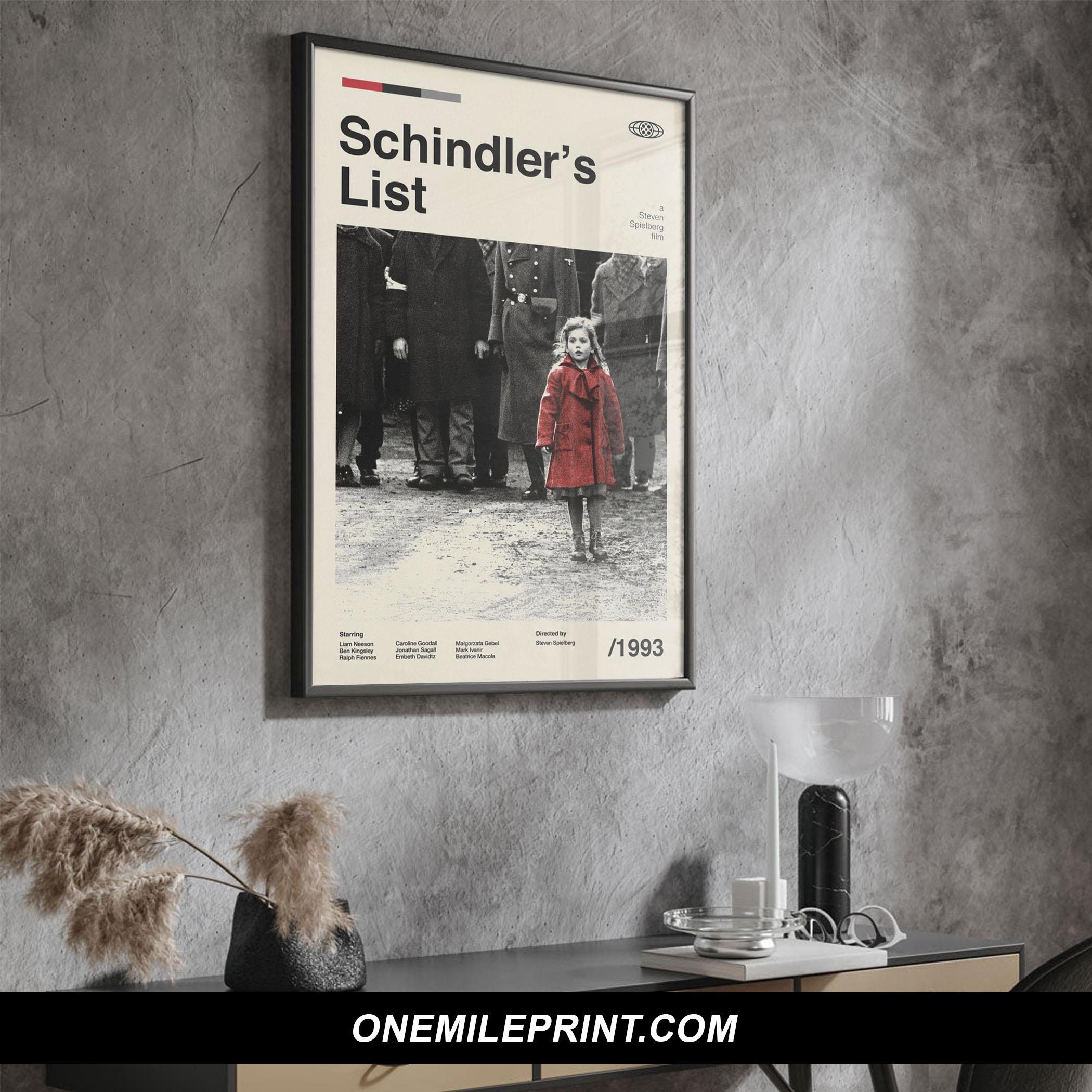 Midcentury Schindler's List Movie Poster