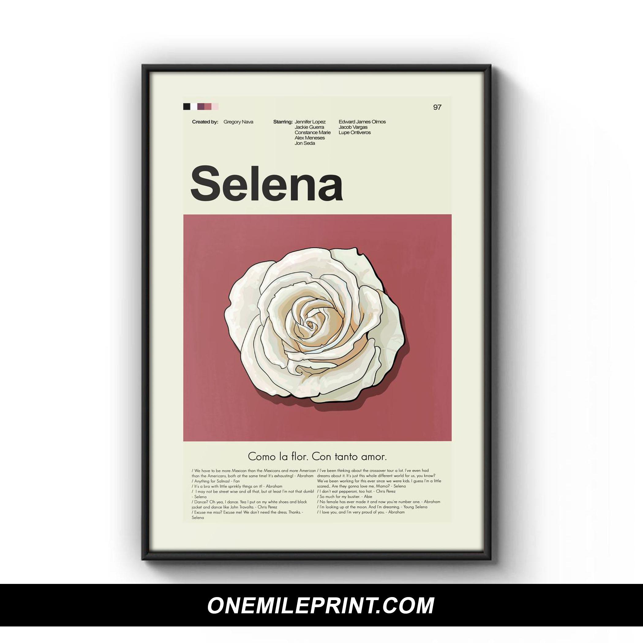 Mid Century Modern Selena Movie Poster