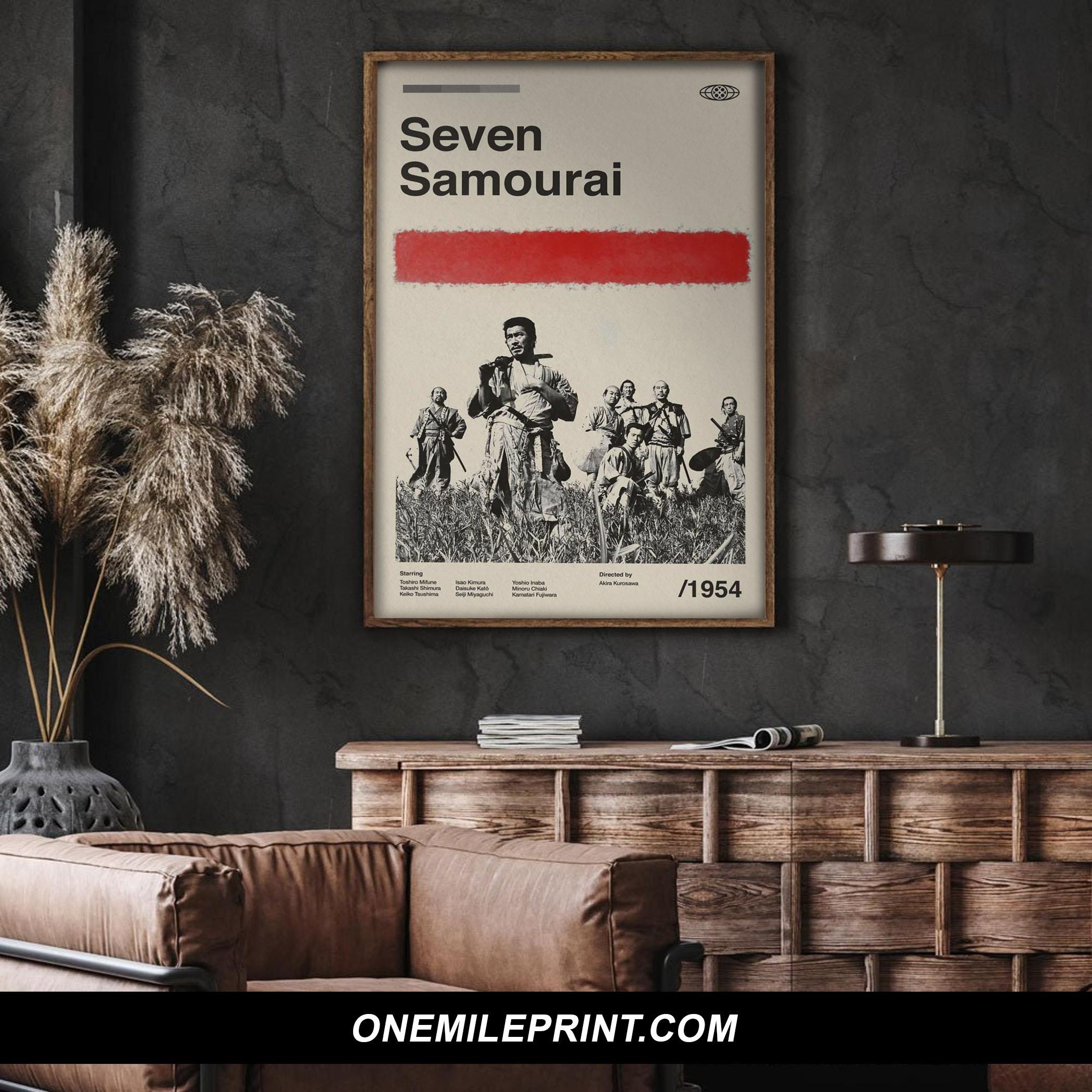 Midcentury Seven Samurai Movie Poster