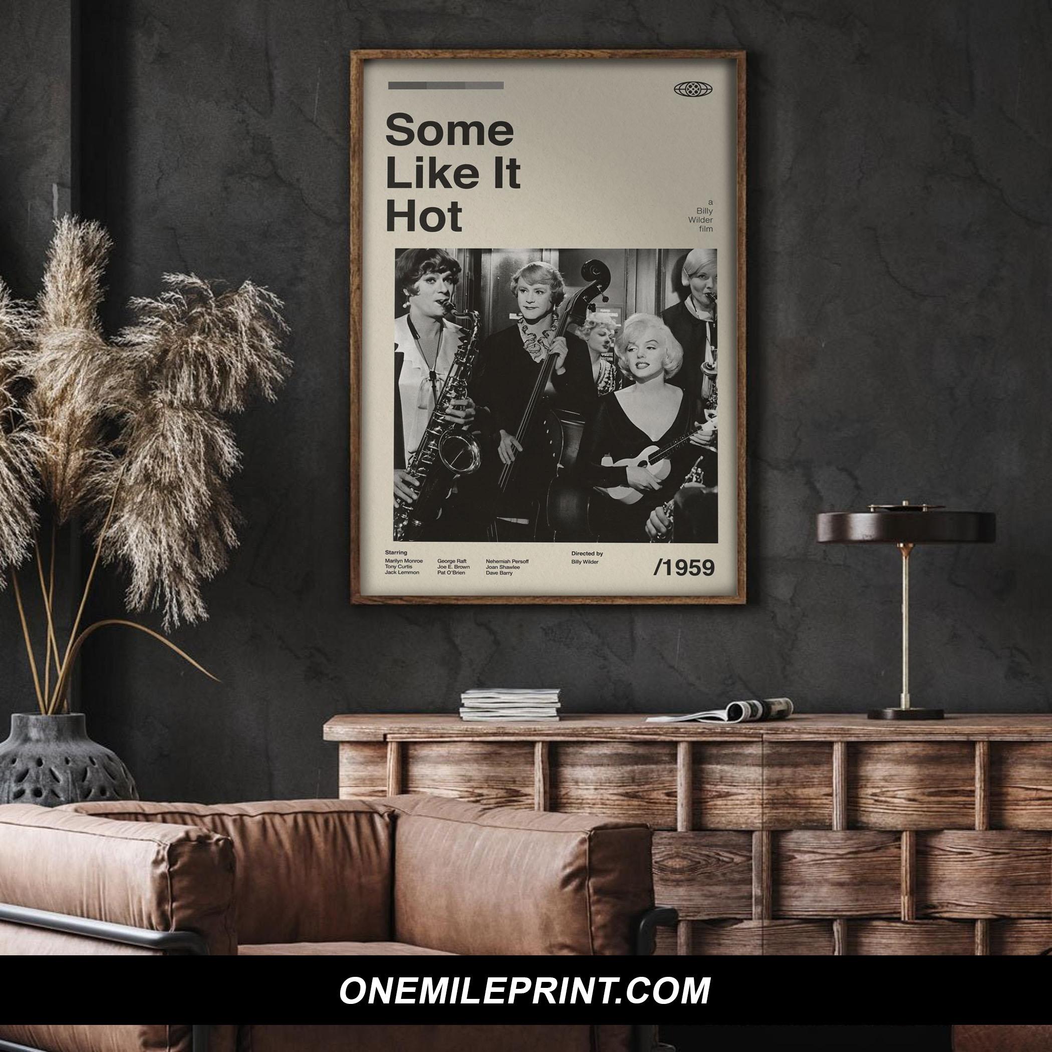 Midcentury Some Like It Hot Movie Poster