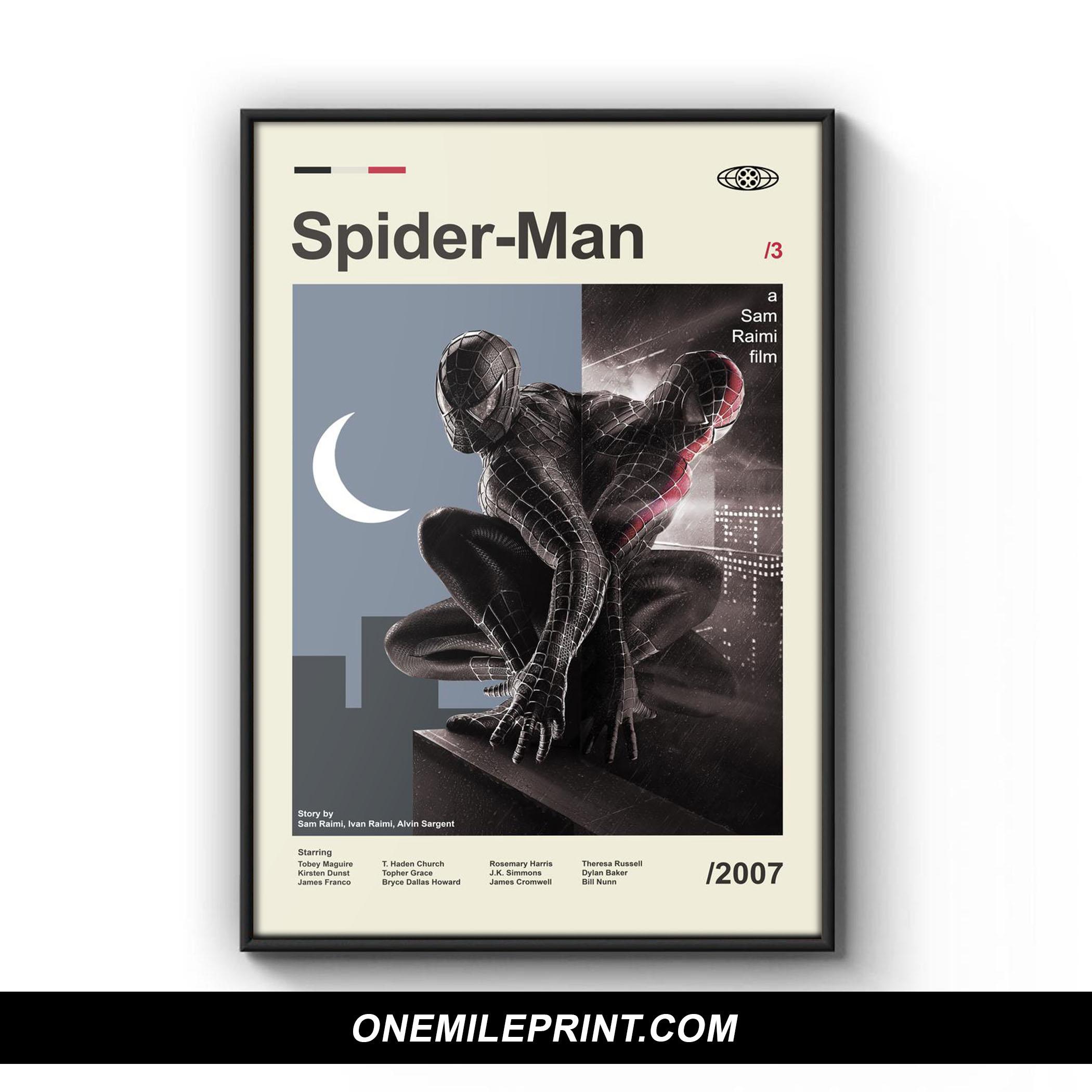 Mid Century Spider-Man 3 Movie Poster