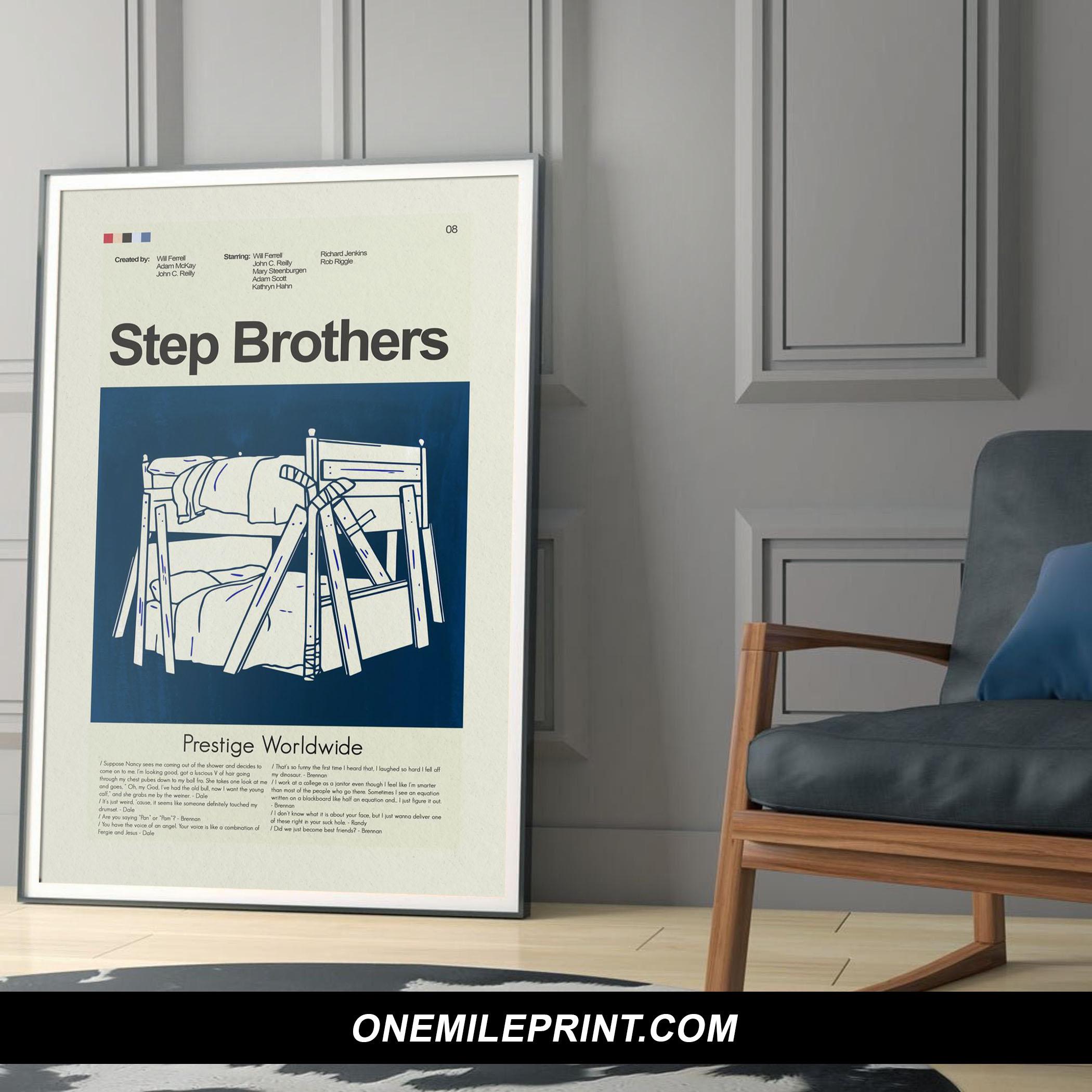 Mid Century Modern Step Brothers Movie Poster