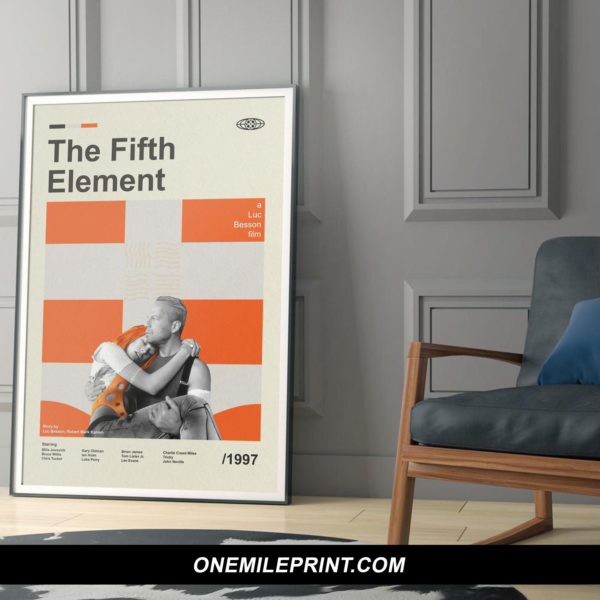Mid Century The Fifth Element Movie Poster