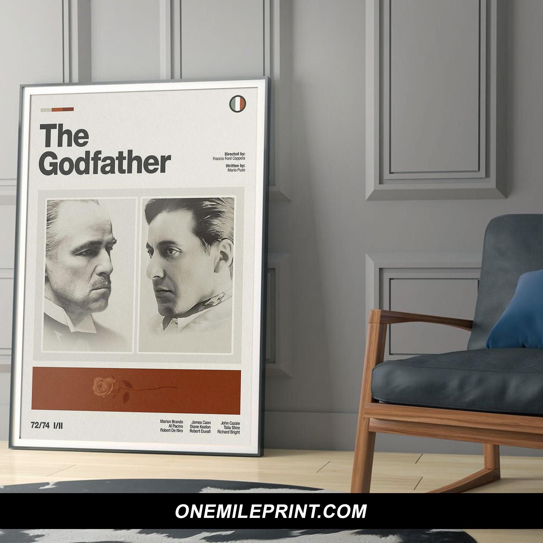 Retro Modern The Godfather Movie Poster