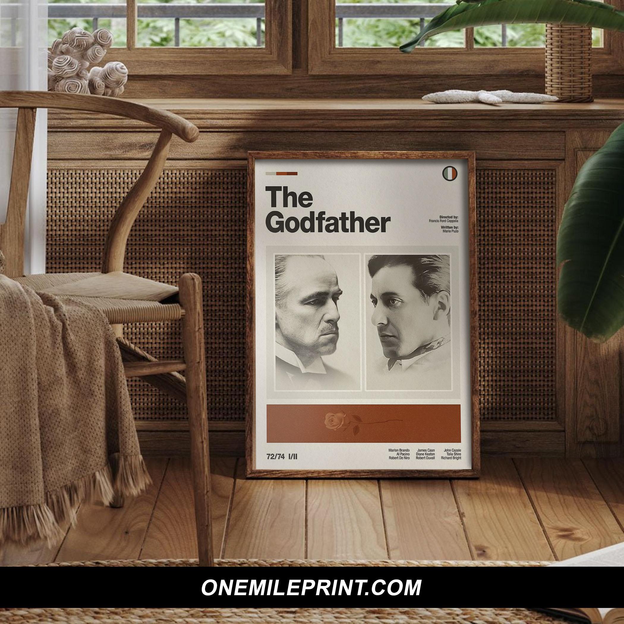 Retro Modern The Godfather Movie Poster