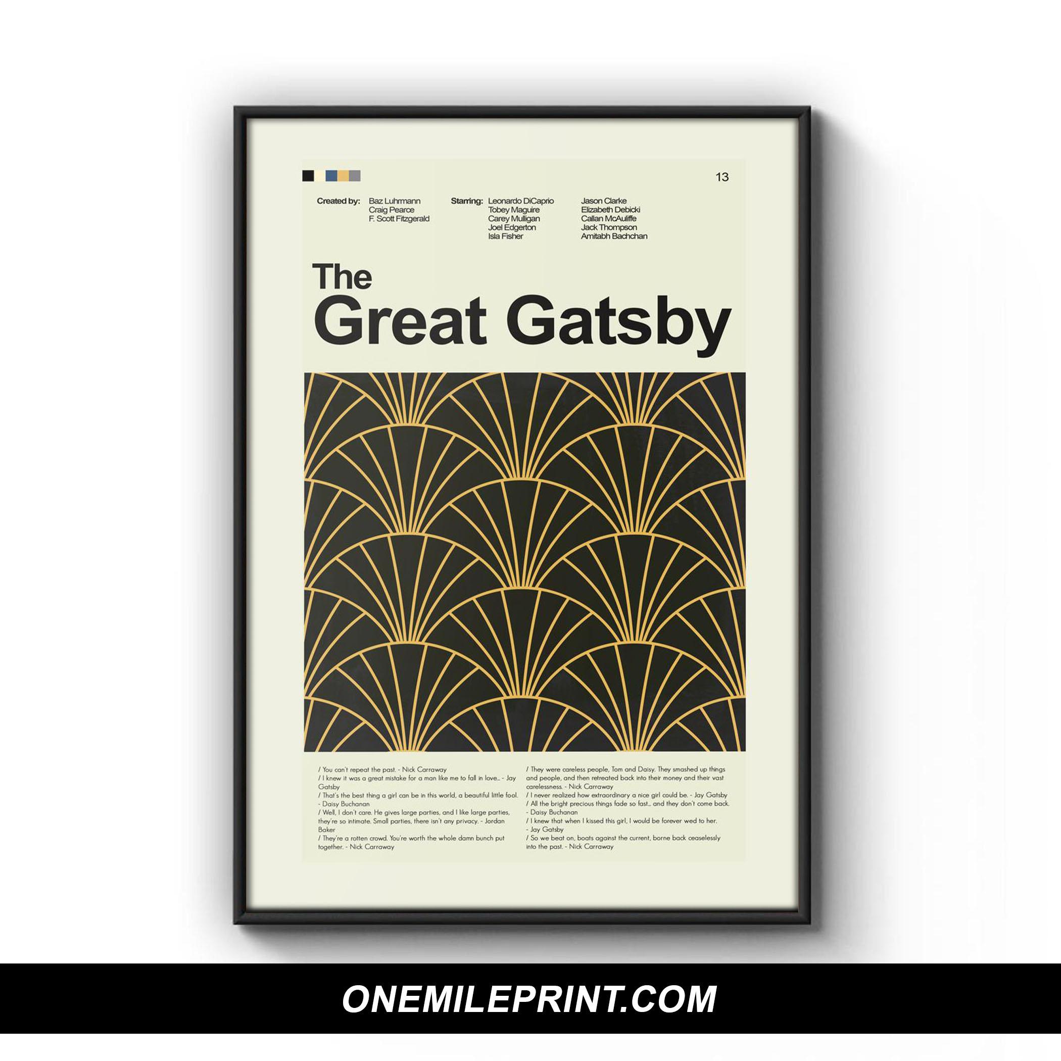 Mid Century Modern The Great Gatsby Movie Poster
