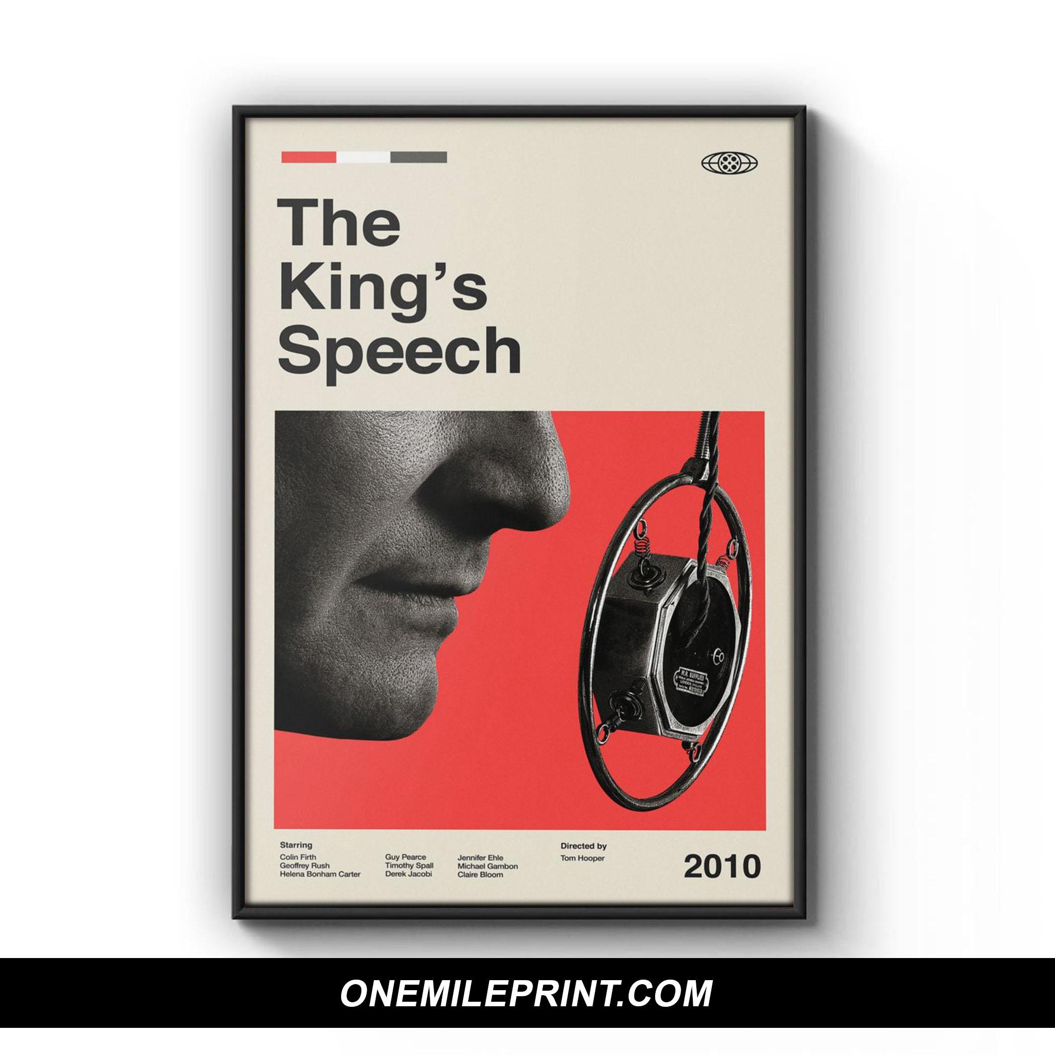 Midcentury The King's Speech Movie Poster