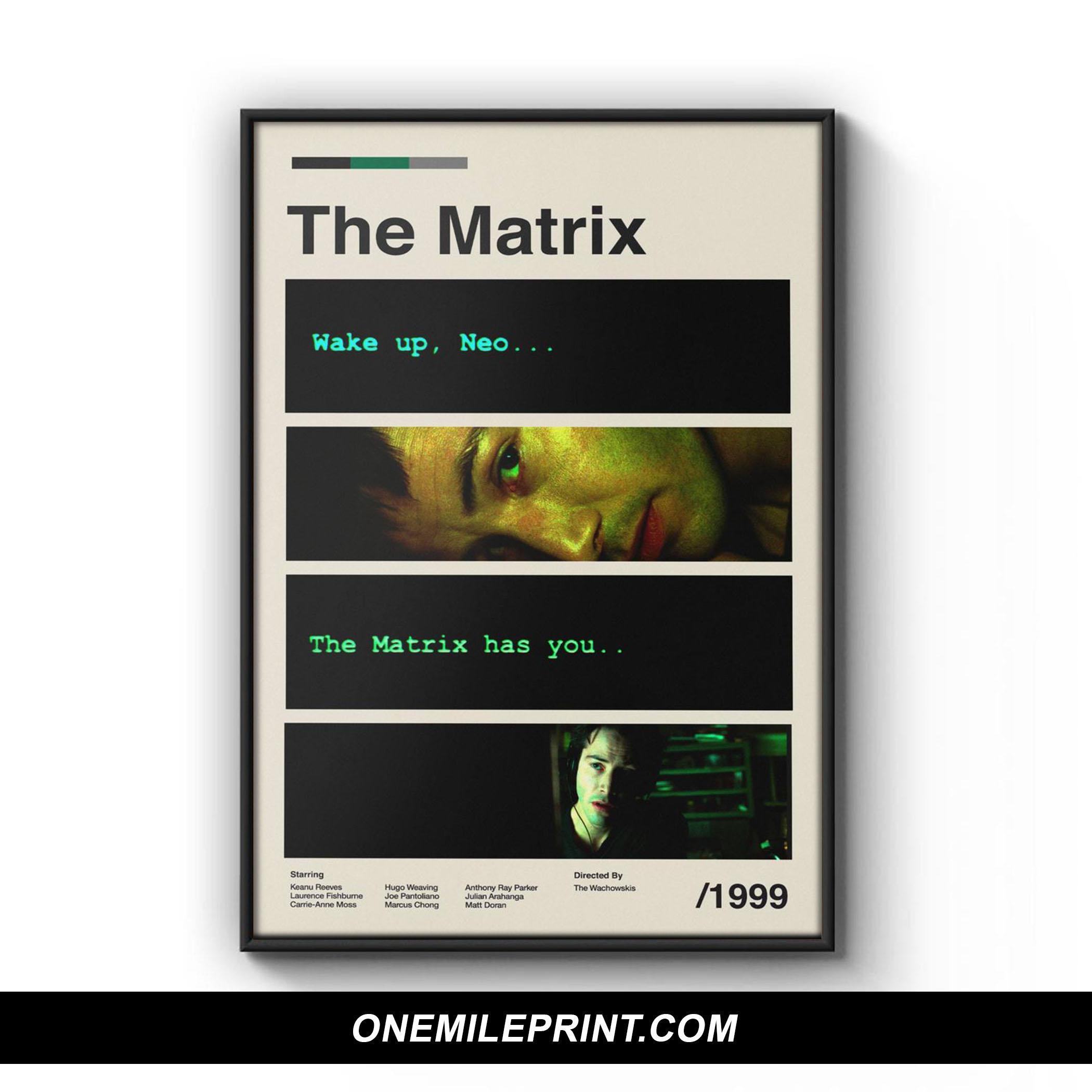 Midcentury The Matrix Movie Poster