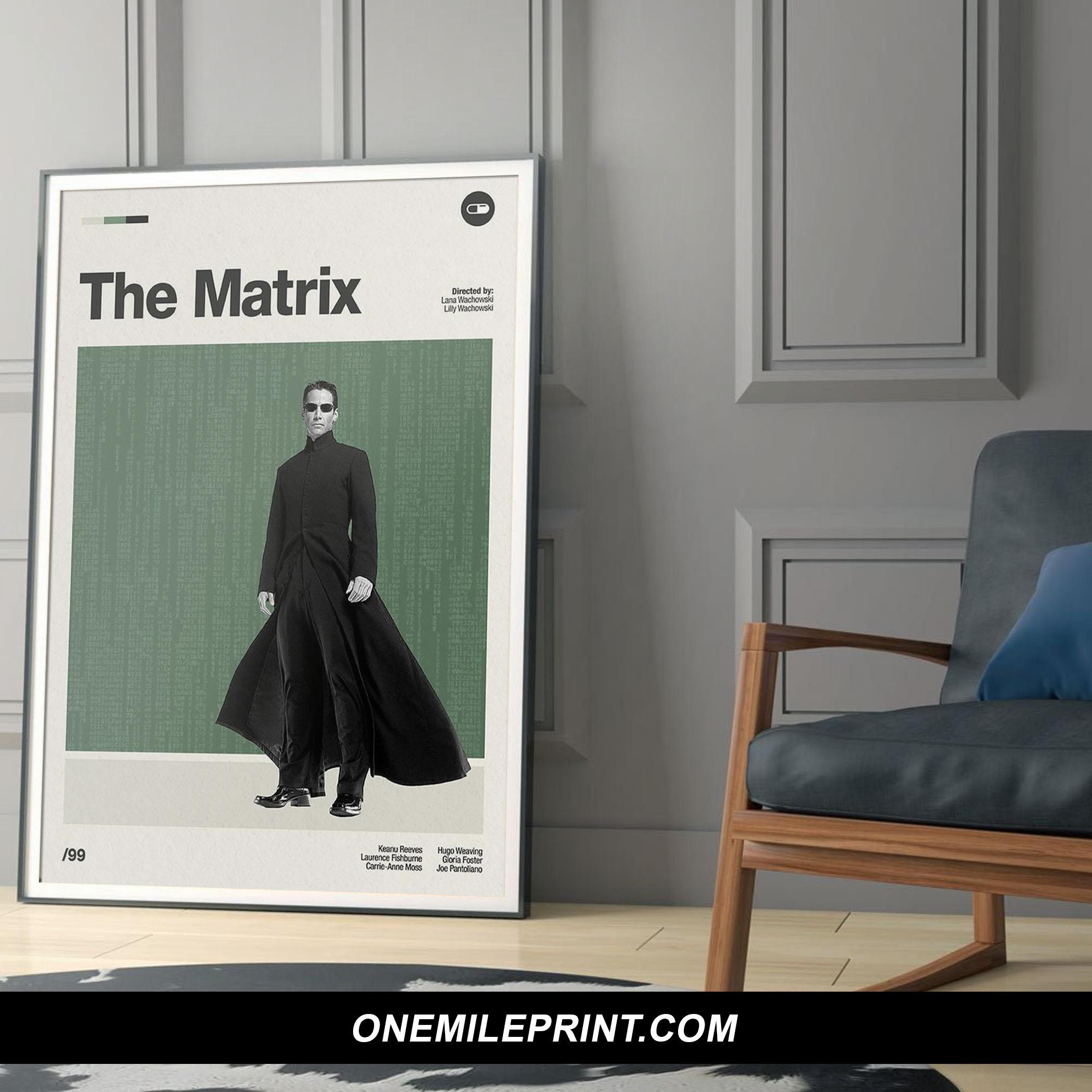 Retro Modern The Matrix Movie Poster