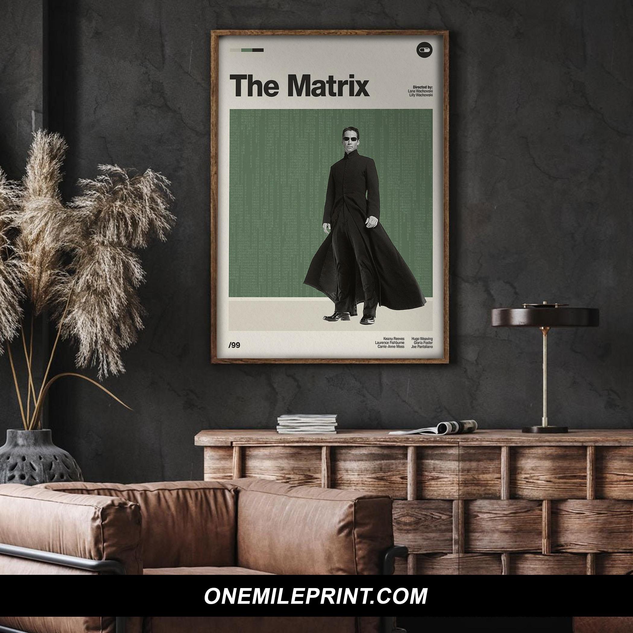 Retro Modern The Matrix Movie Poster