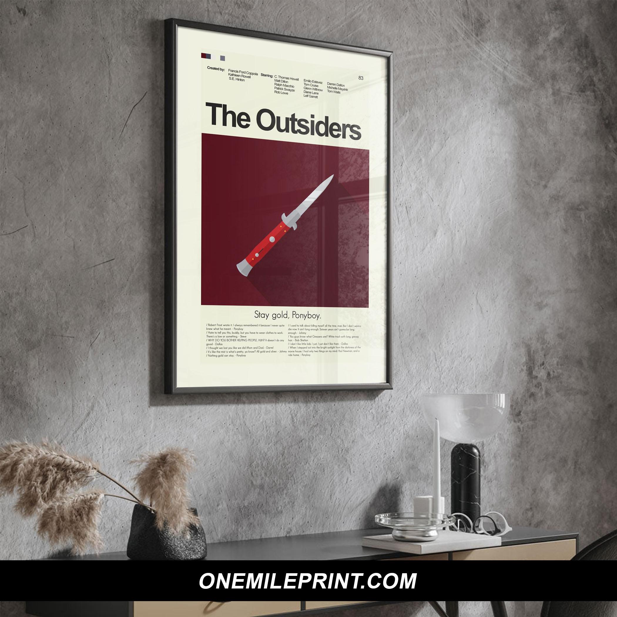 Mid Century Modern The Outsiders Movie Poster