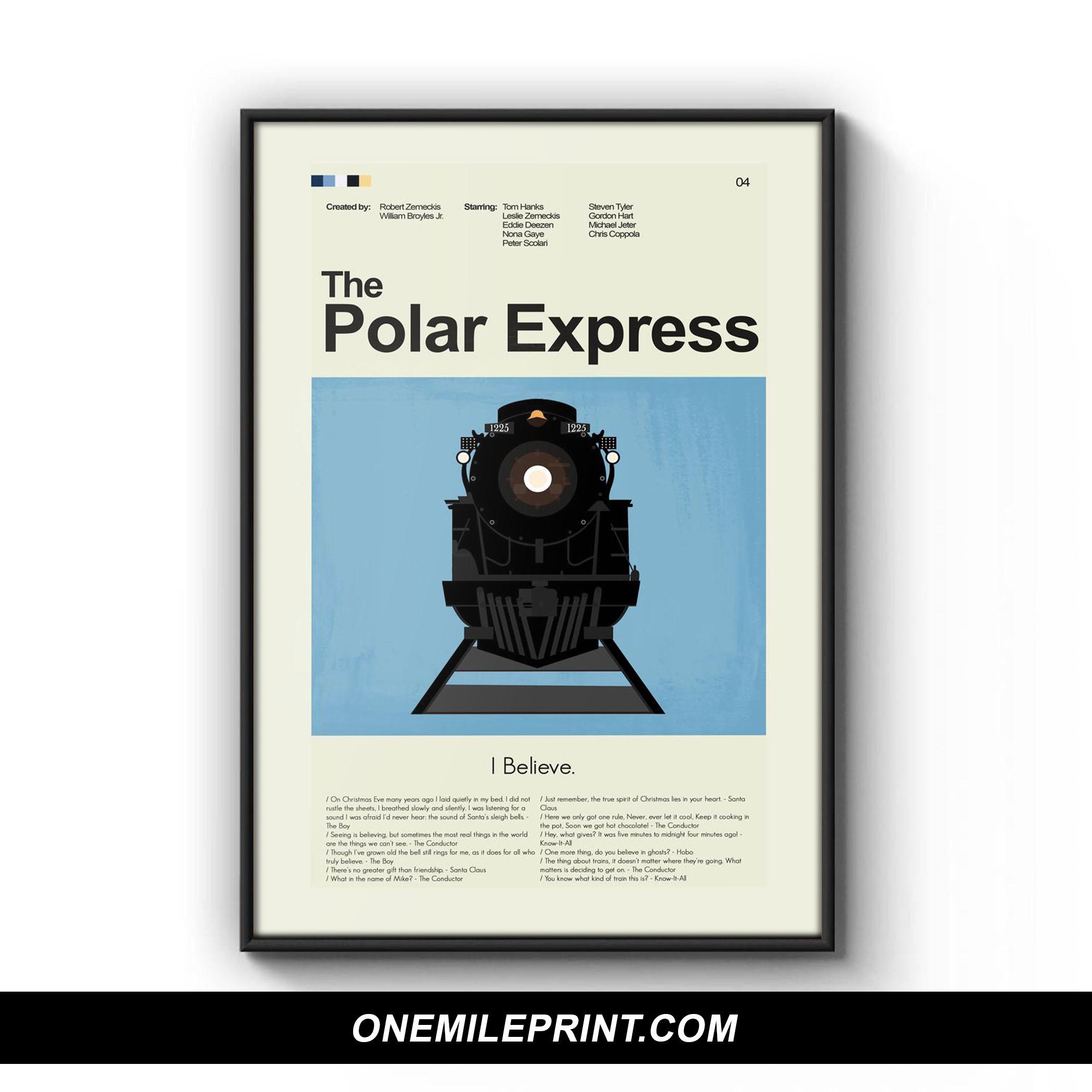 Mid Century Modern The Polar Express Movie Poster