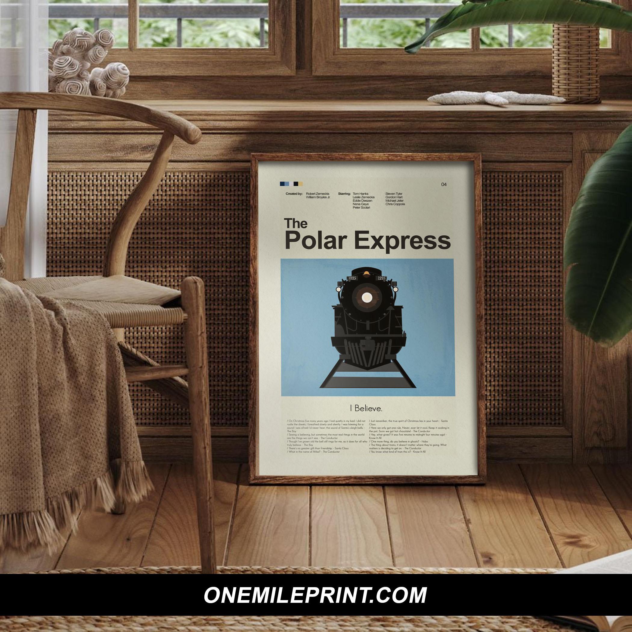 Mid Century Modern The Polar Express Movie Poster
