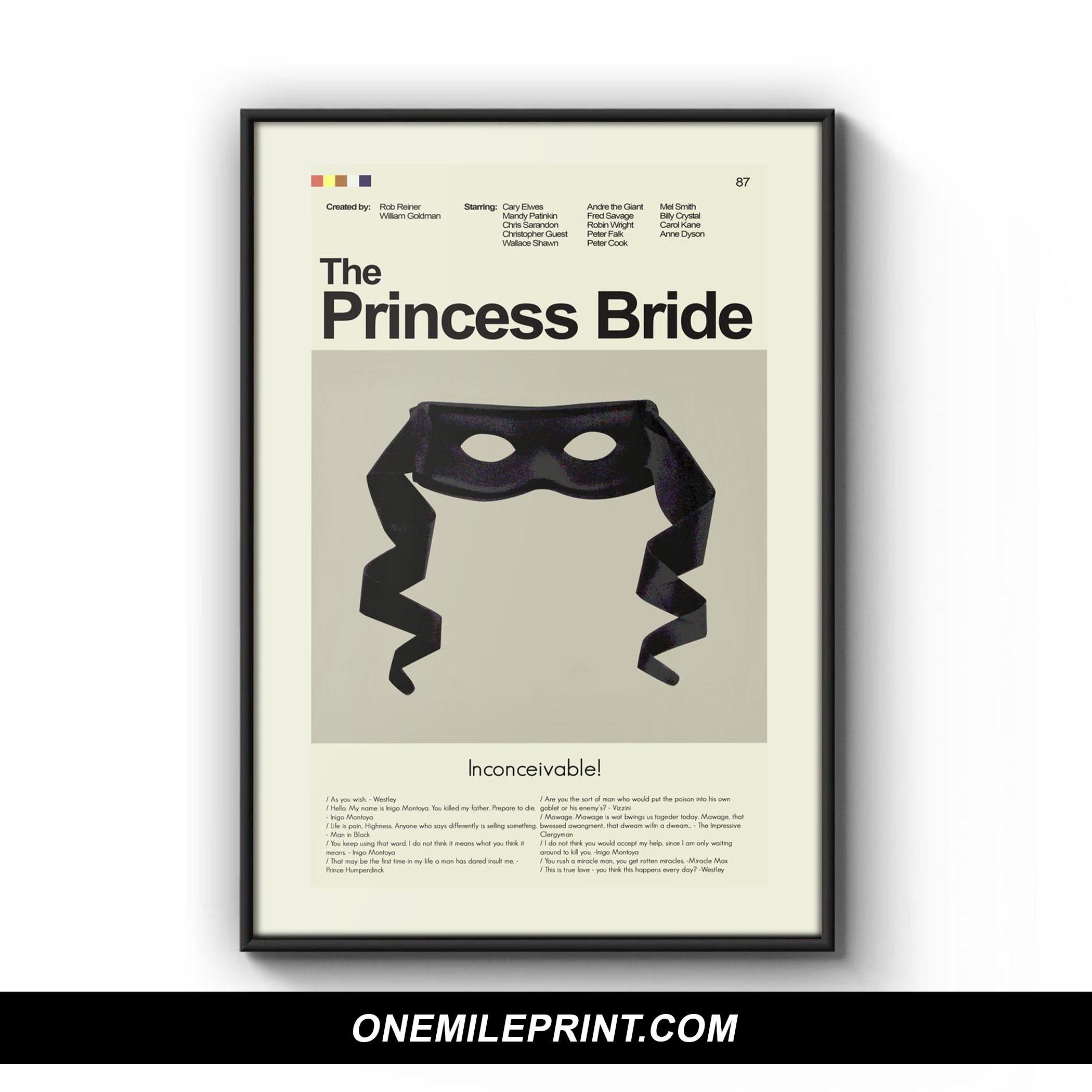 Mid Century Modern The Princess Bride Movie Poster