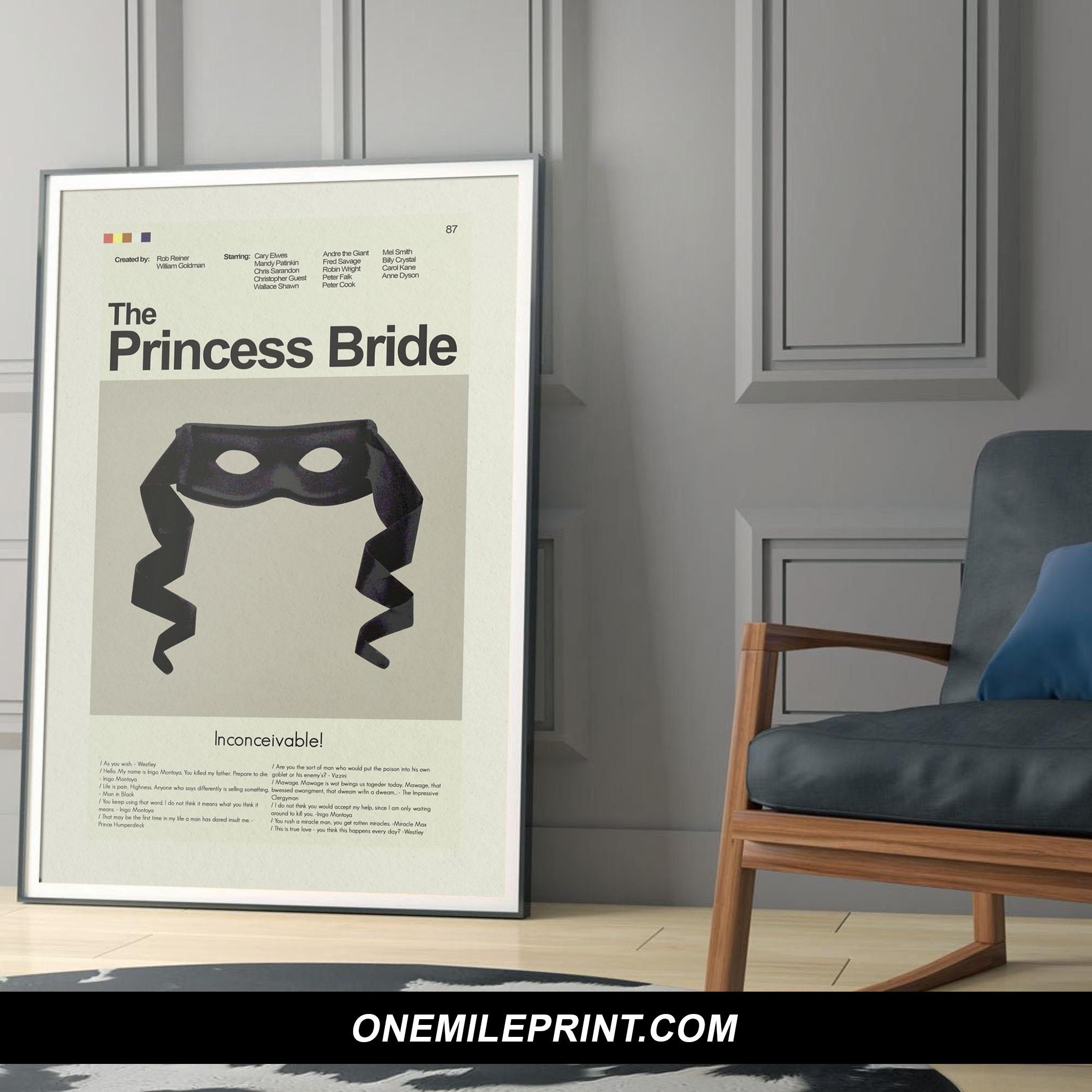 Mid Century Modern The Princess Bride Movie Poster