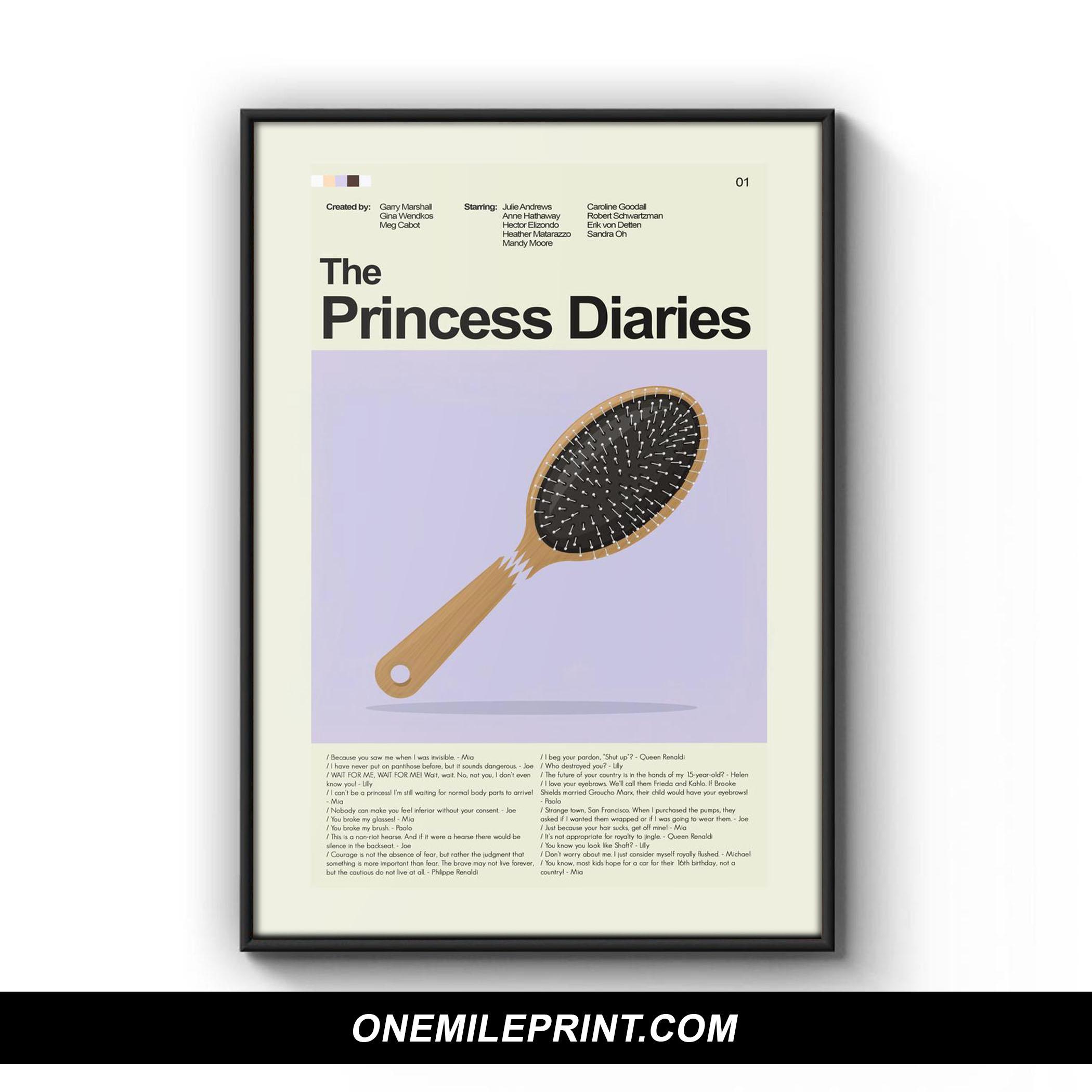 Mid Century Modern The Princess Diaries Movie Poster