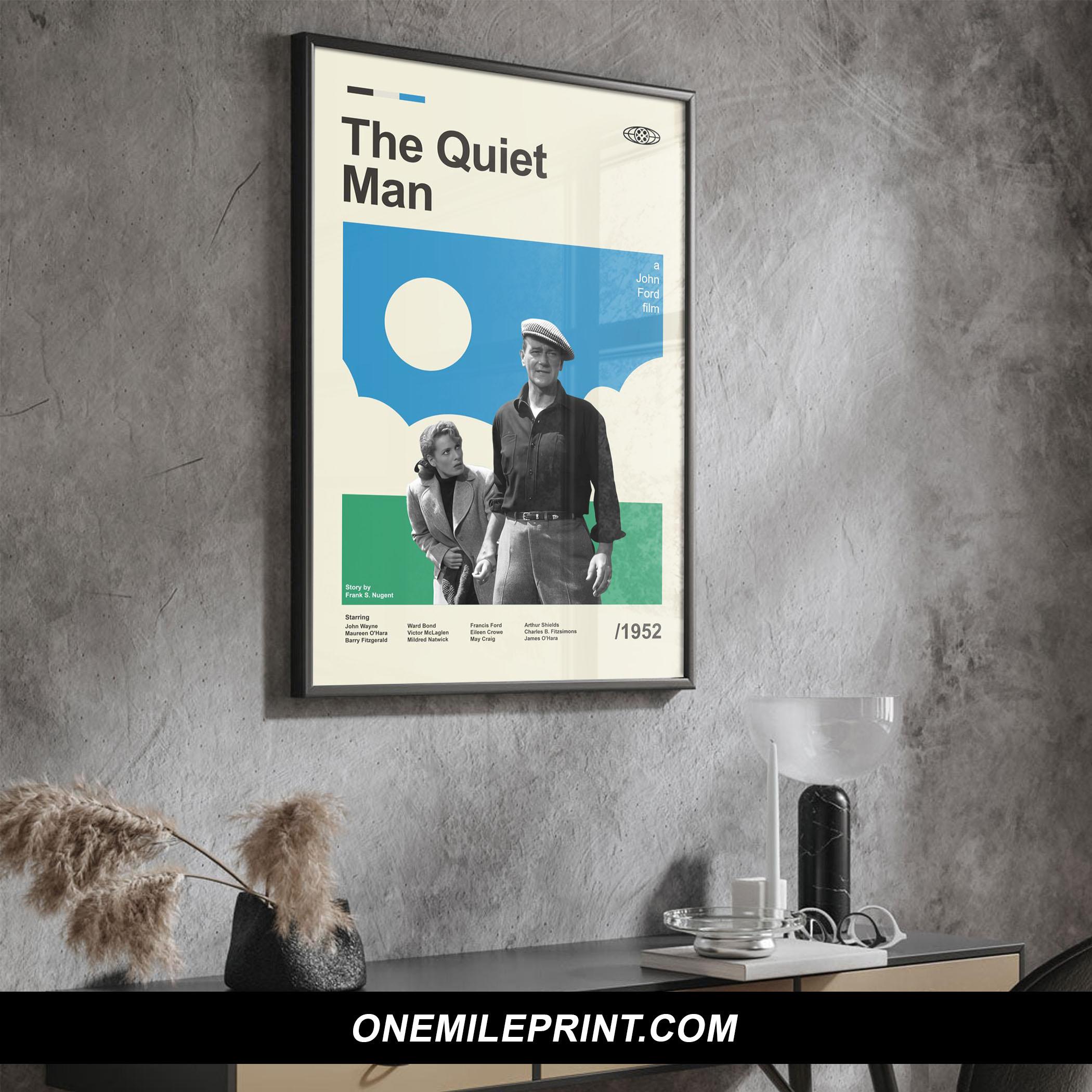 Mid Century The Quiet Man Movie Poster
