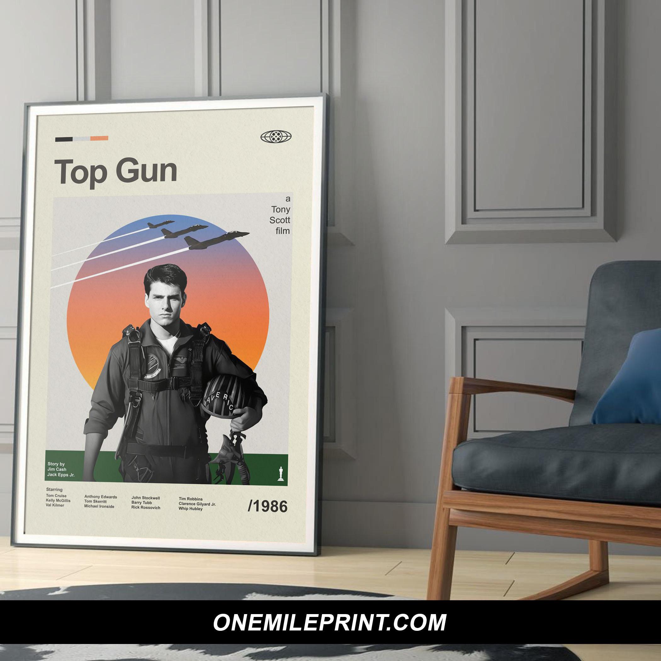 Mid Century Top Gun Movie Poster