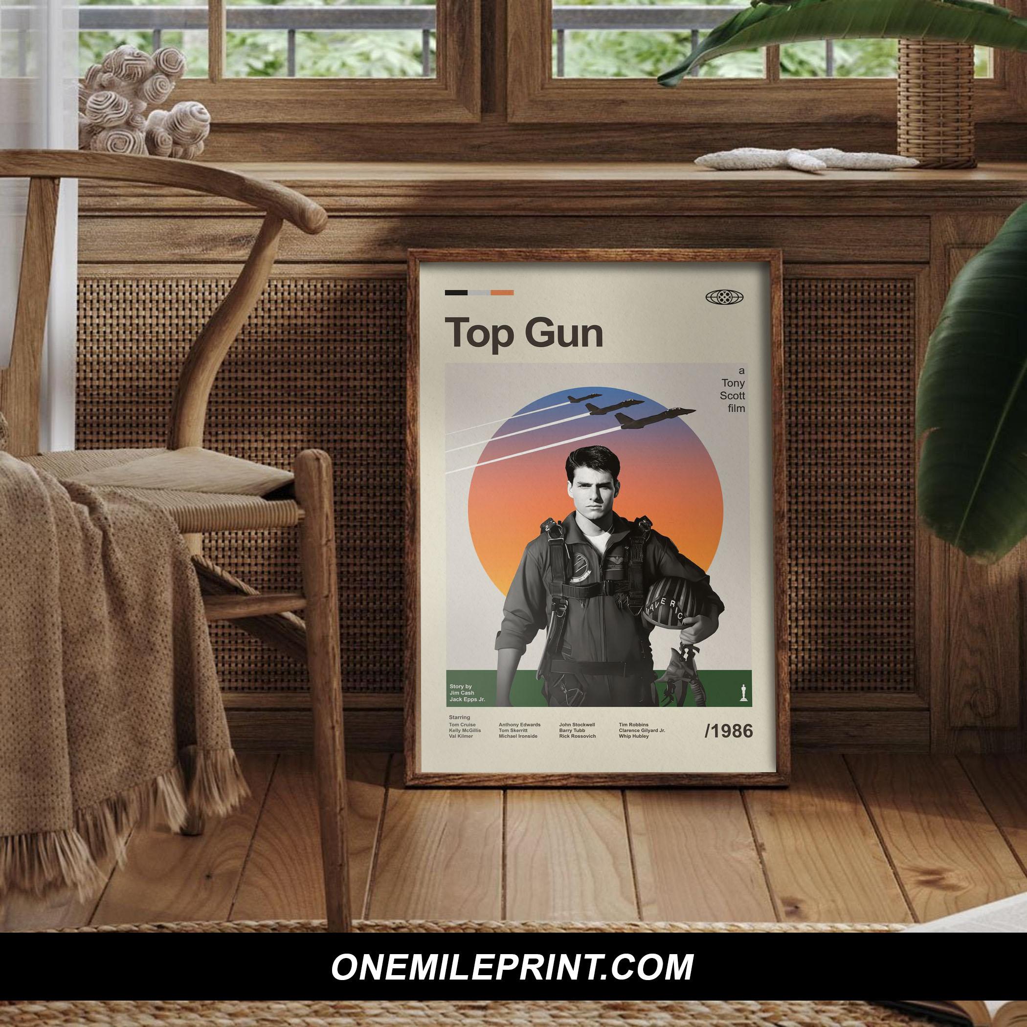 Mid Century Top Gun Movie Poster