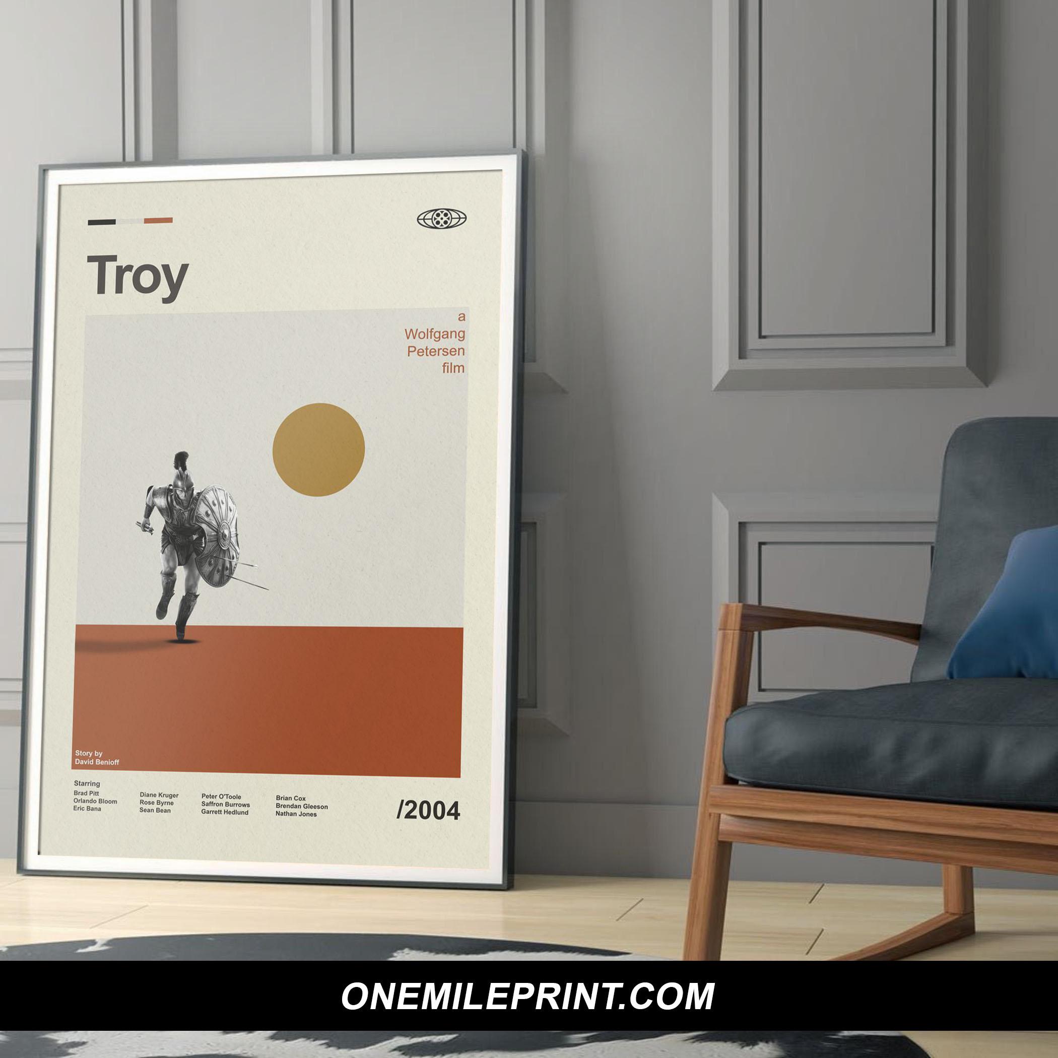 Mid Century Troy Movie Poster