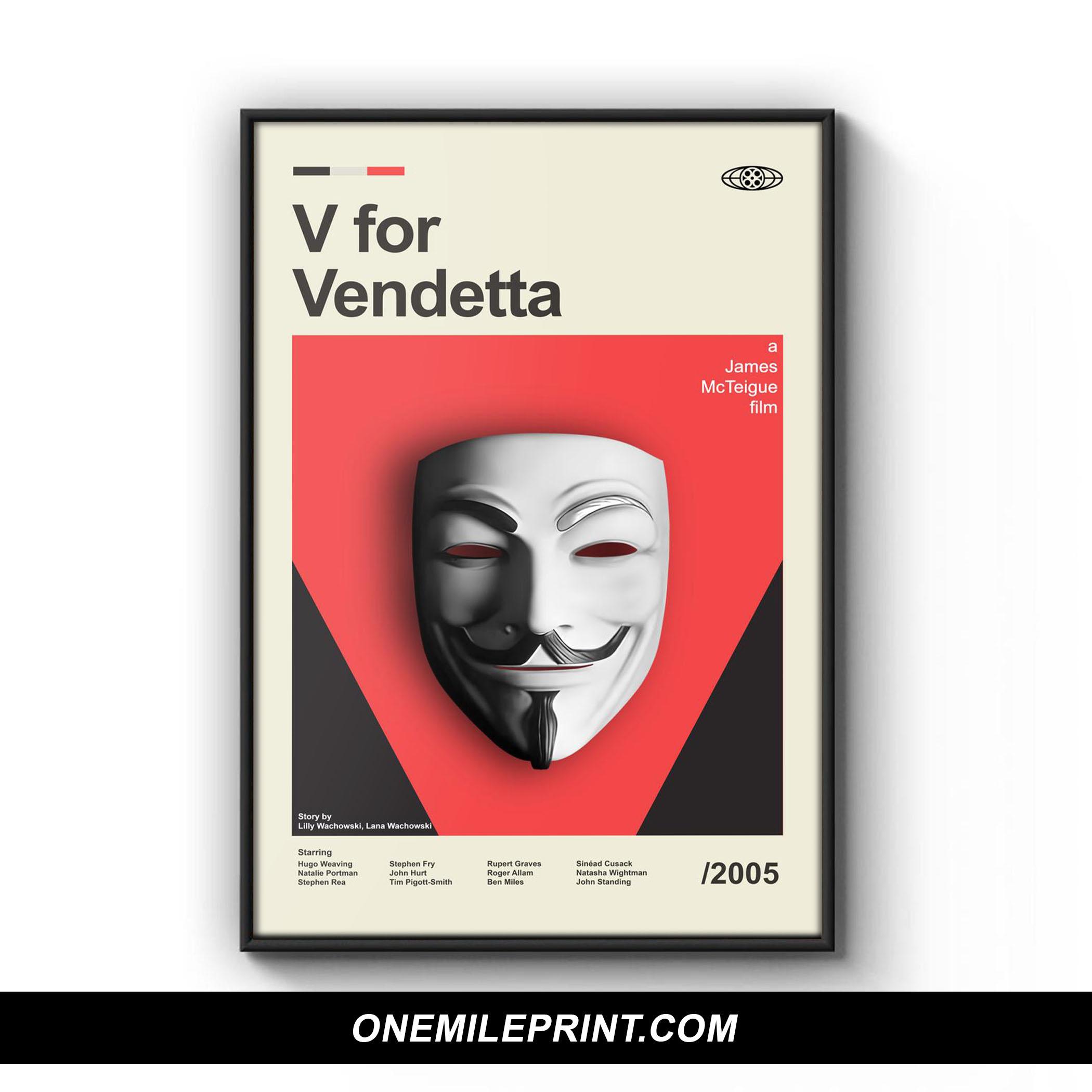 Mid Century V for Vendetta Movie Poster