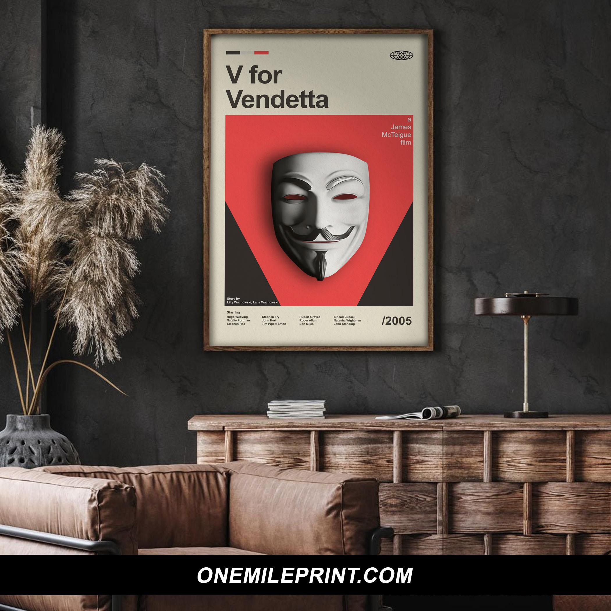 Mid Century V for Vendetta Movie Poster
