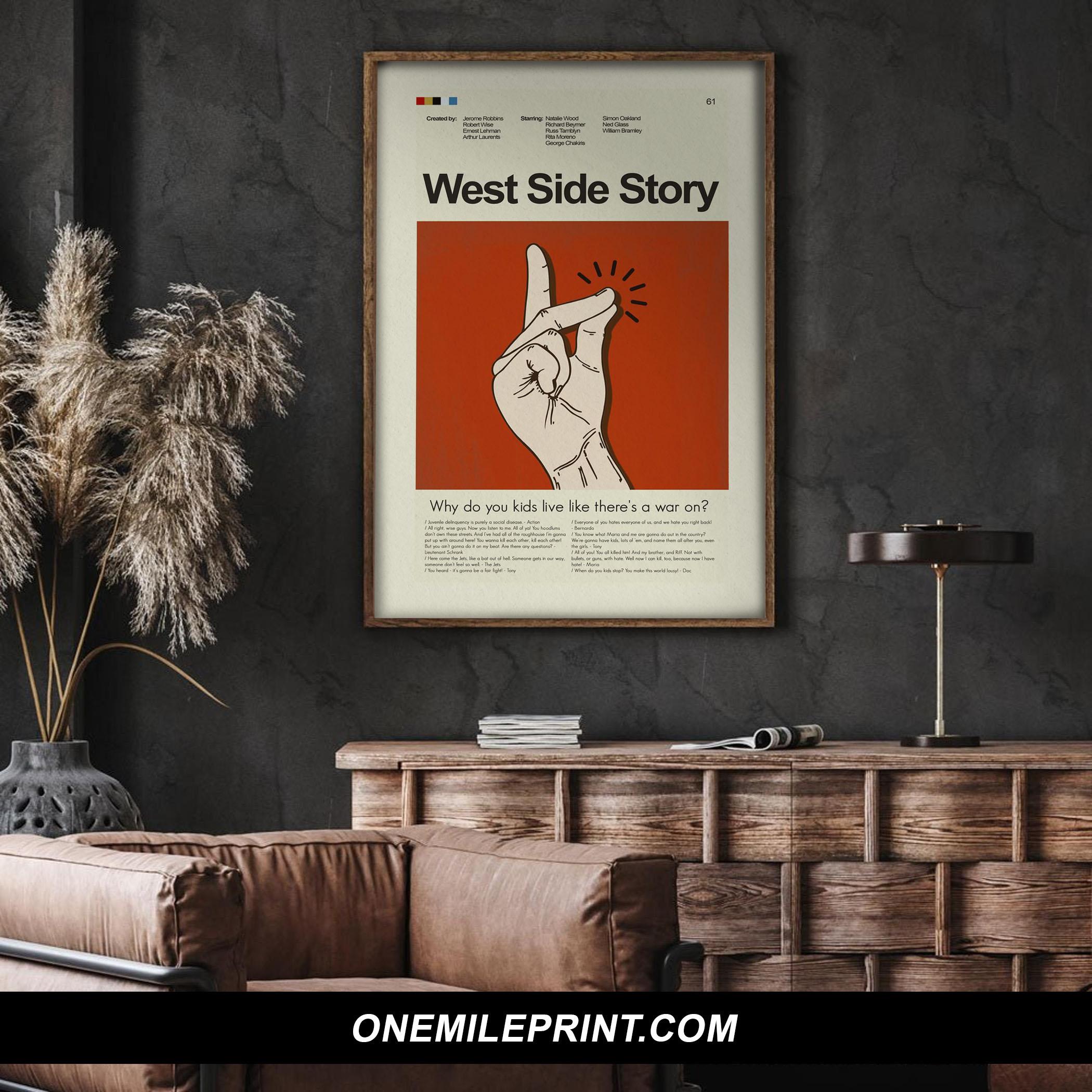 Mid Century Modern West Side Story Movie Poster